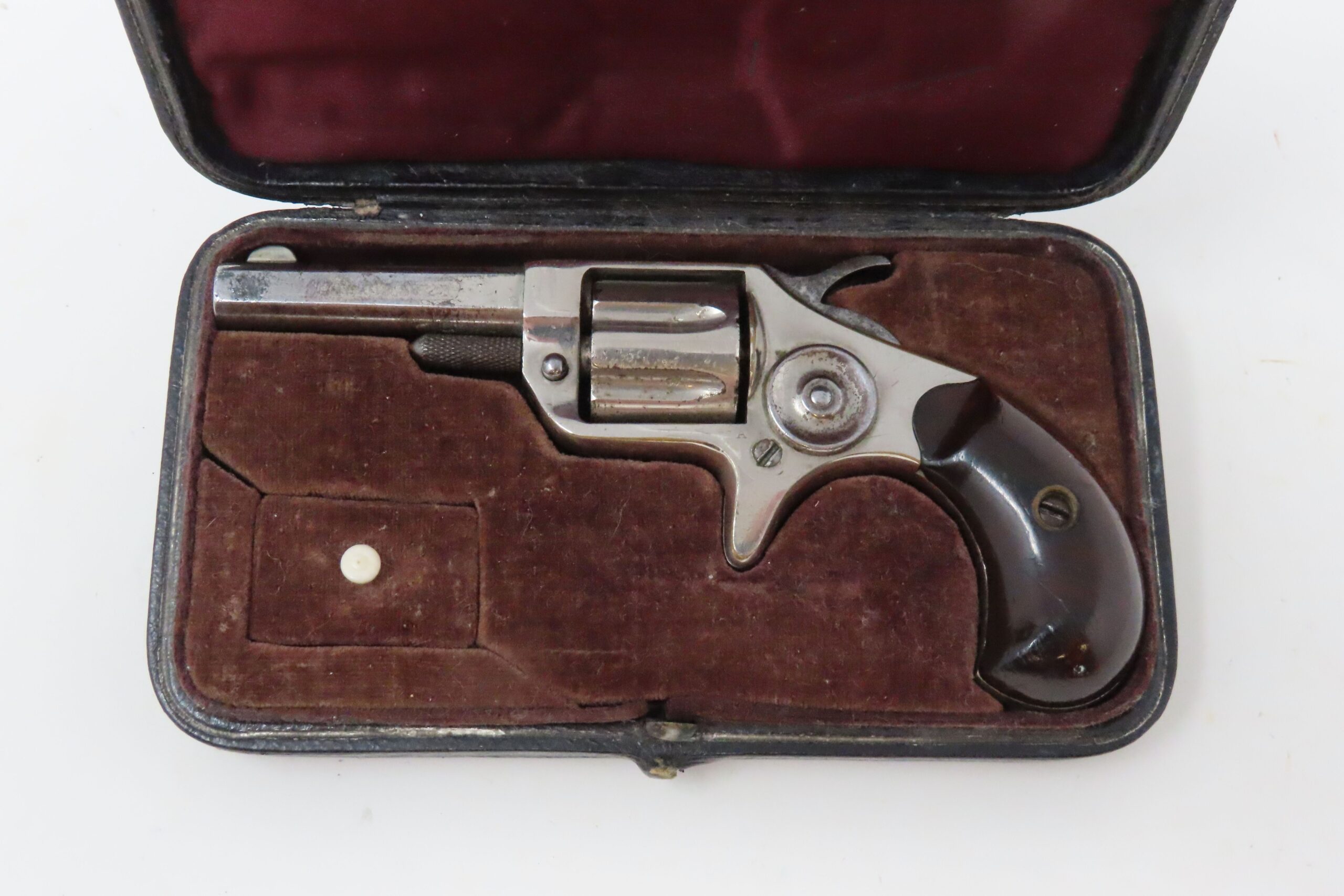 CASED Antique 7-Shot COLT NEW LINE .22 Caliber RF ETCHED PANEL Revolver ...
