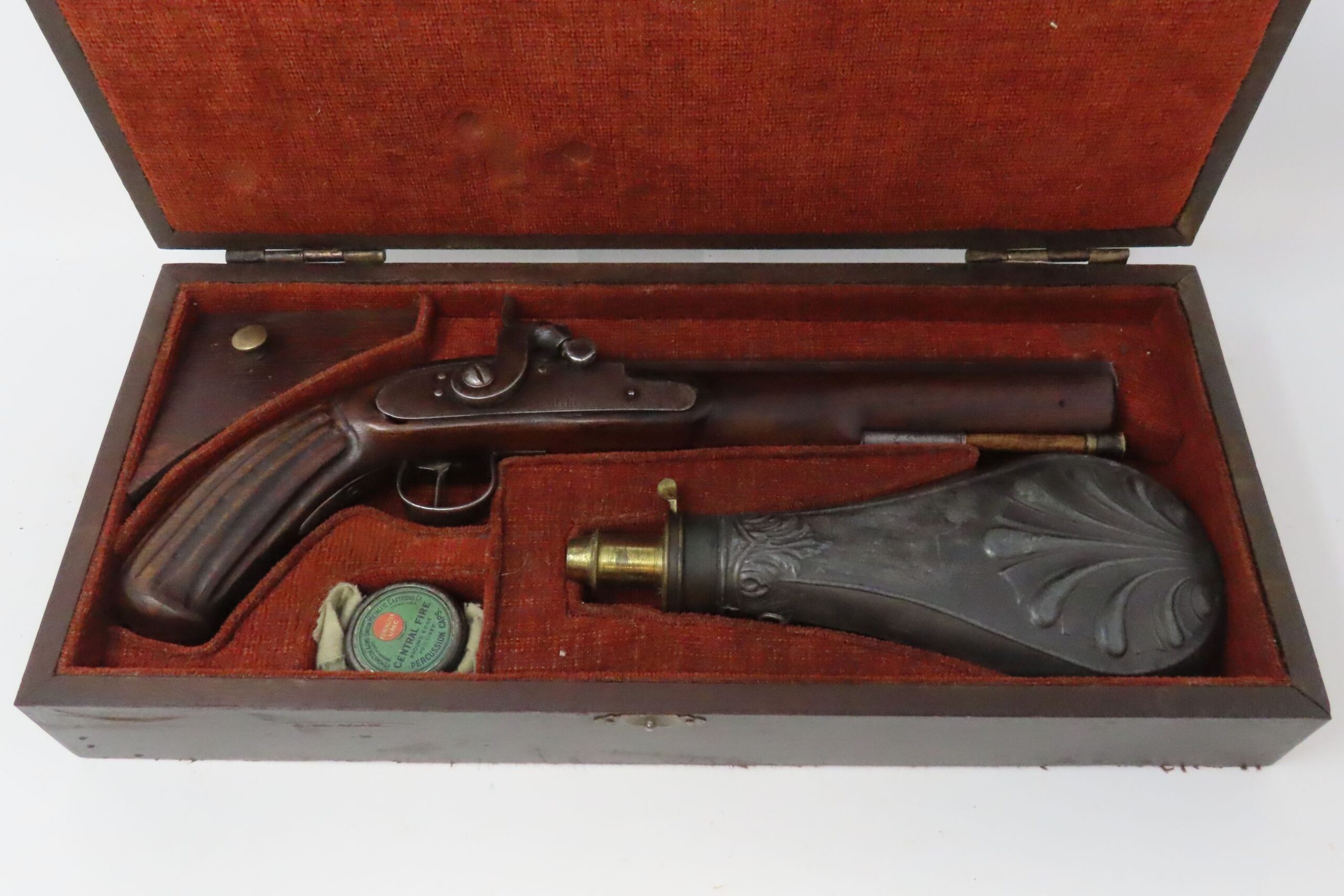 George Goulcher Marked Pistol with Case 2.6 C&RAntique003 | Ancestry Guns
