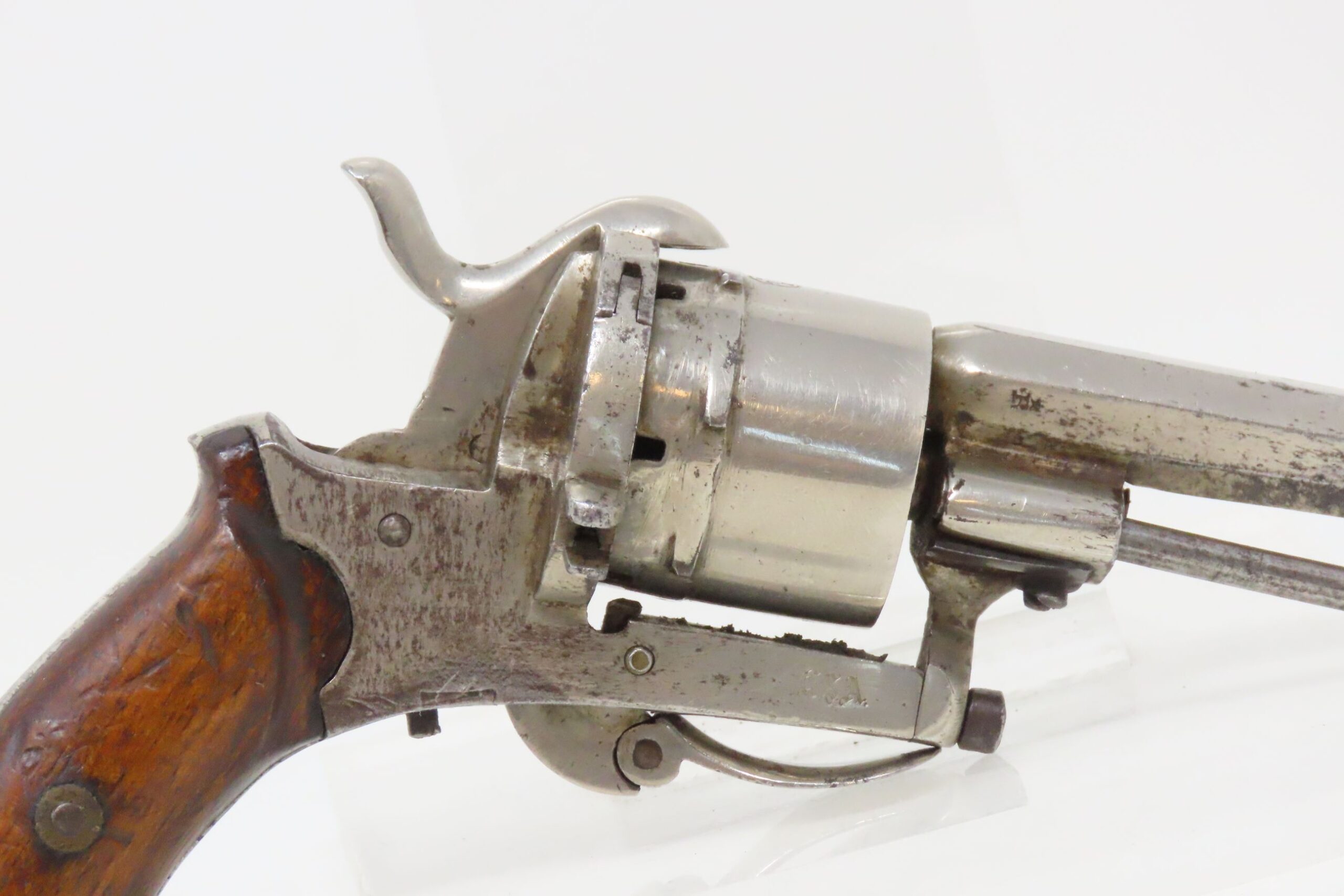 Liege Proofed Folding Trigger Pinfire Revolver 5.4 C&RAntique018 ...