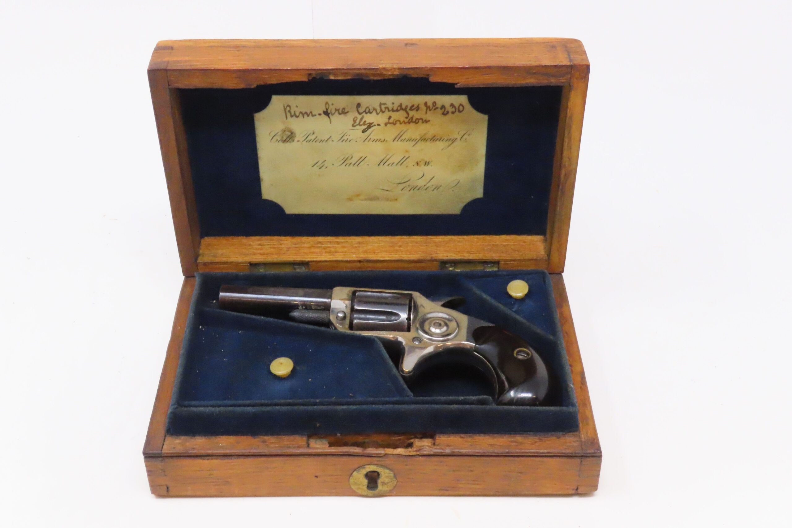 1876 VICTORIAN LONDON .22 Short 7-Shot Revolver COLT New Line CASED ...