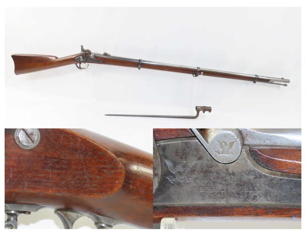Springfield Model 1863 Rifle Musket with Bayonet 2.9 C&RAntique001 ...