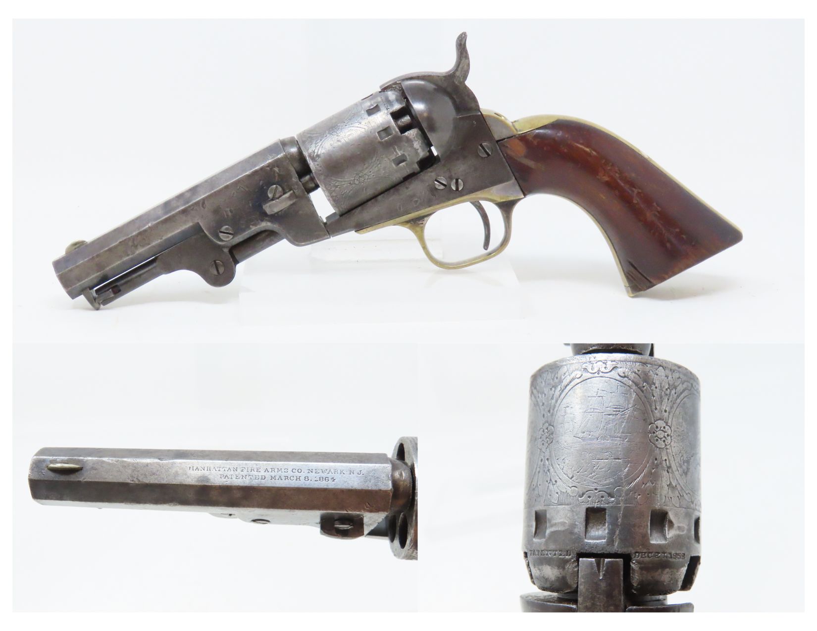Manhattan Firearms Co. Series IV .36 Caliber Revolver 4.25 C ...