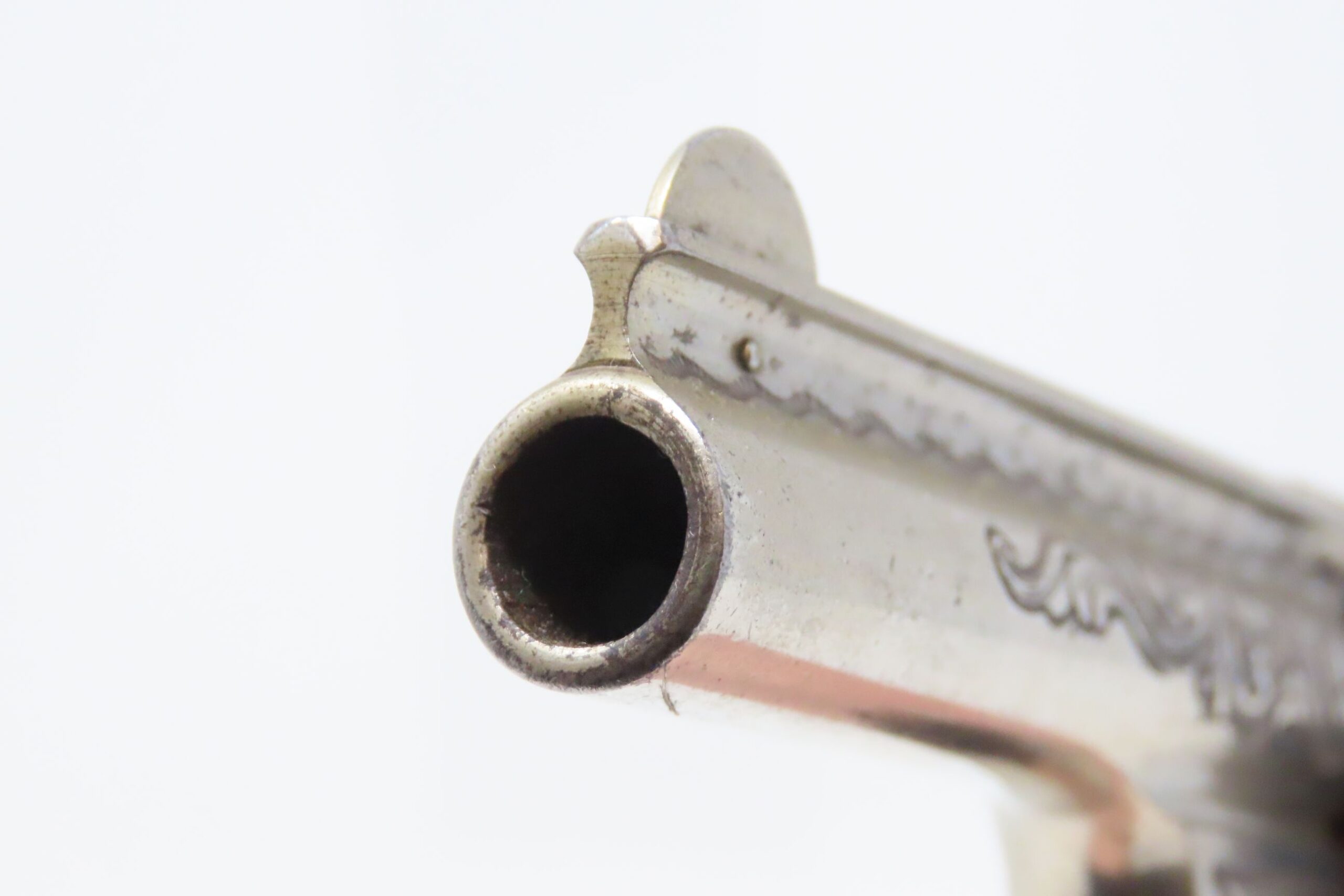 ENGRAVED NICKEL & IVORY SMITH & WESSON .38 Single Action Revolver ...