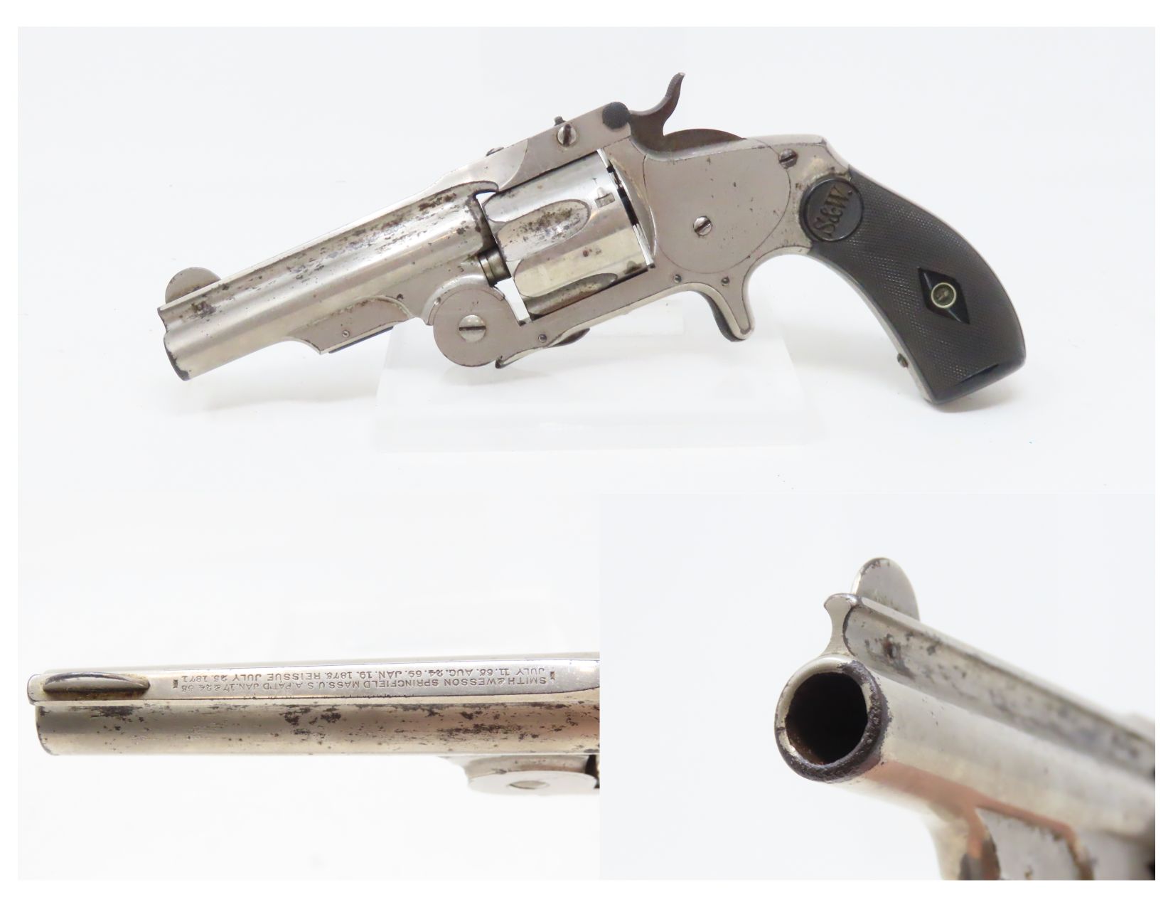 Smith & Wesson .38 Single Action First MOdel baby Russian Revolver 4.27 ...