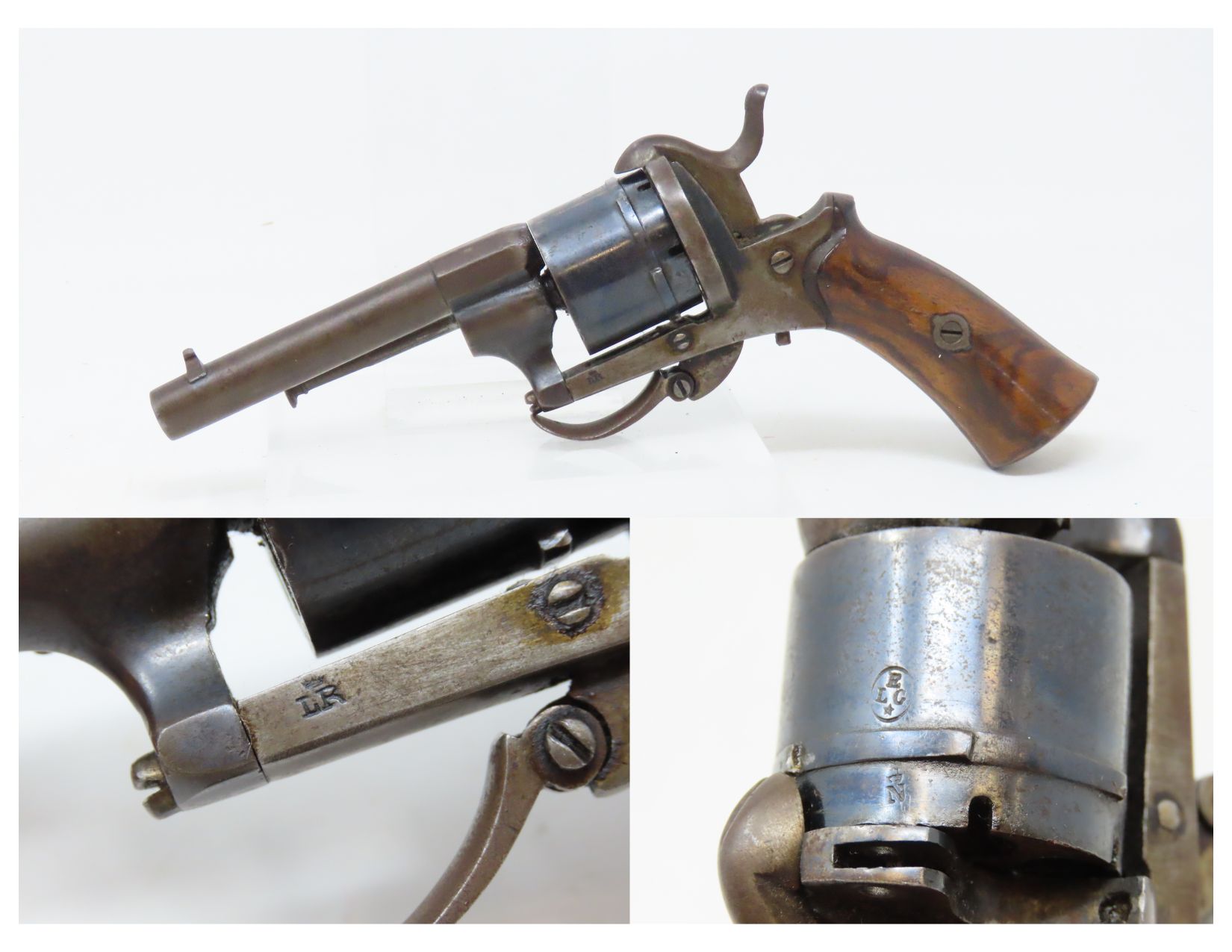 Belgian Folding Trigger Revolver 4.25 C&RAntique001 | Ancestry Guns