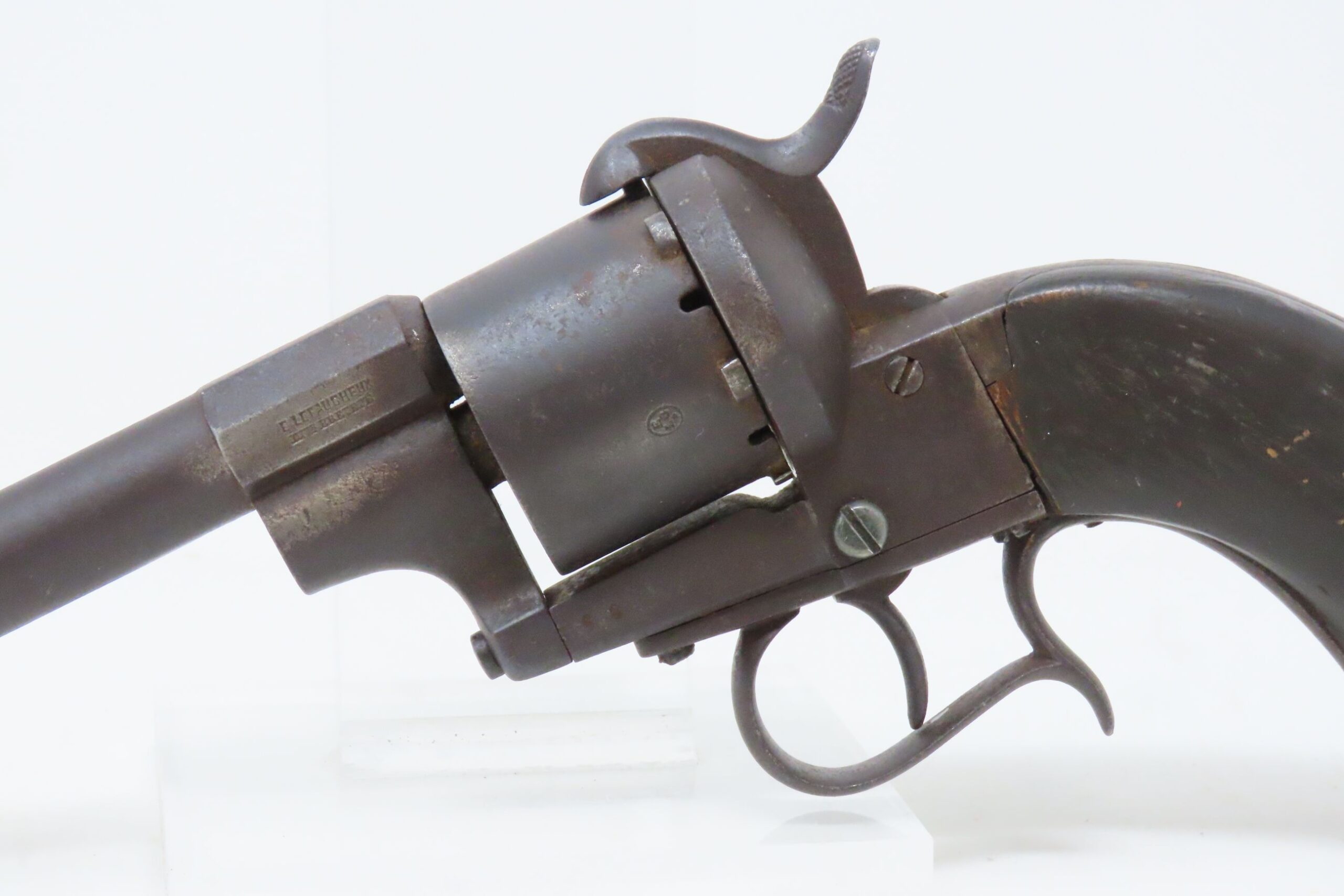 E. Lefaucheux Brevete Model 1854 Single Action Pinfire Revolver 4.27 C ...