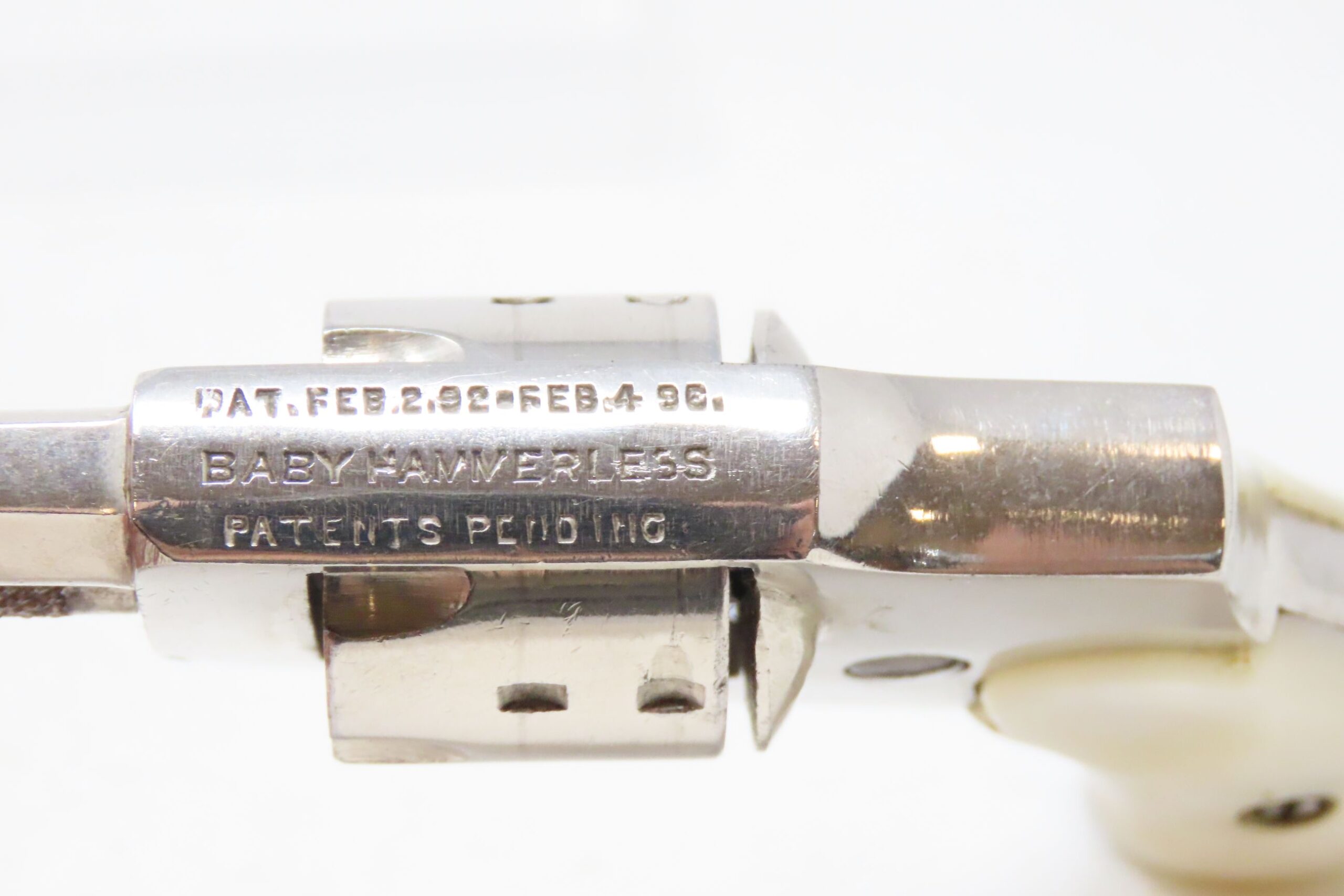 Sedgley baby Hammerless Double Action Revolver with Pearl Grips 5.5 C ...