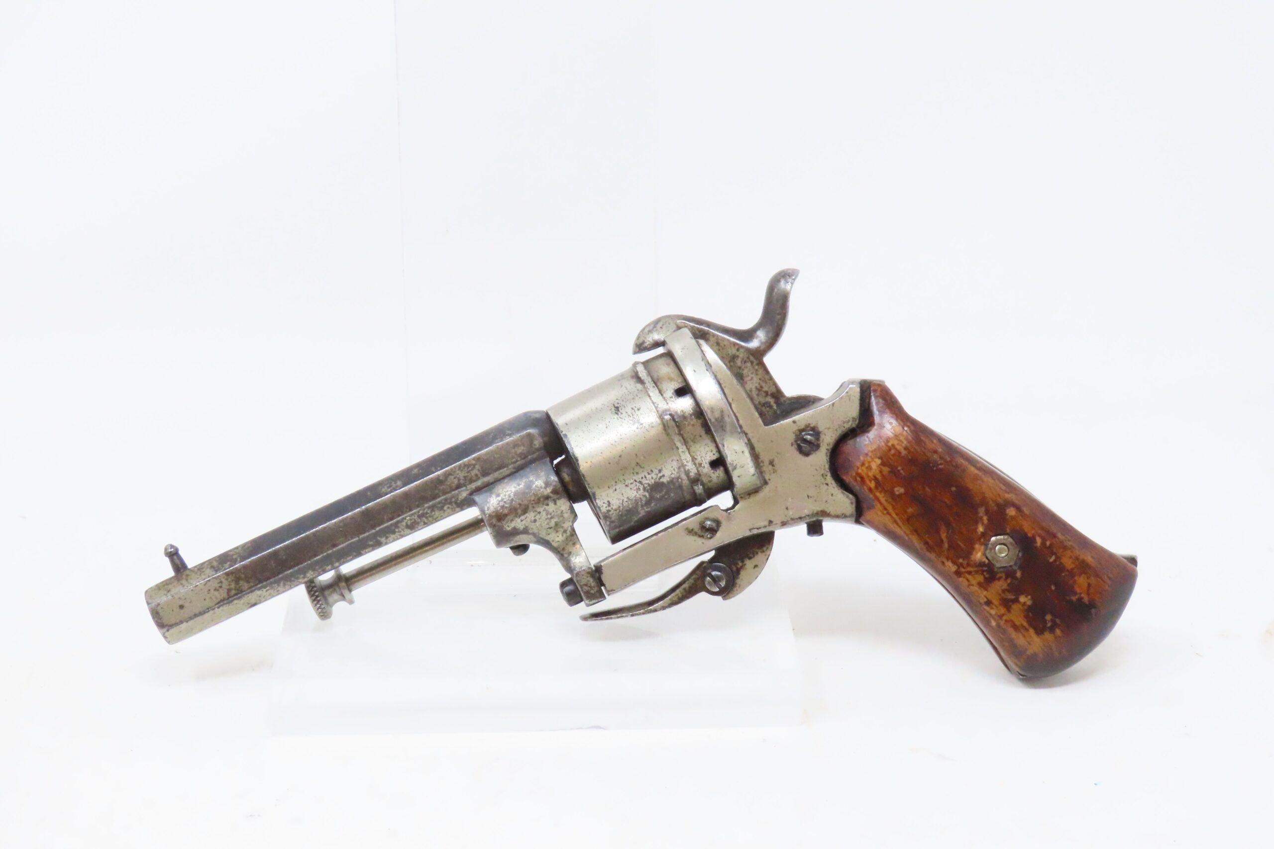 Belgian Folding Trigger Double Action Pinfire Revolver 9.19 C ...