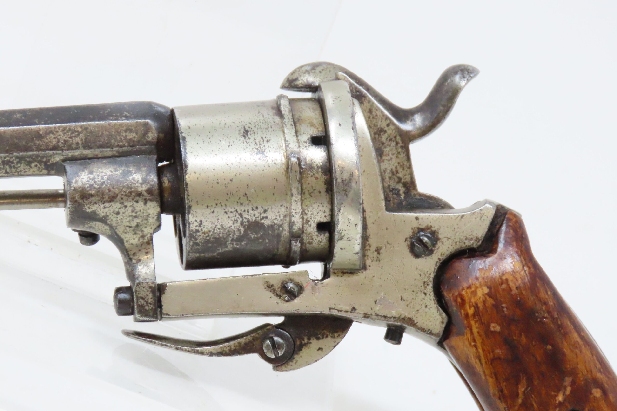 Belgian Folding Trigger Double Action Pinfire Revolver 9.19 C ...
