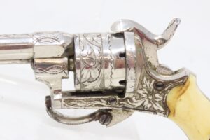 Engraved French Folding Trigger Pinfire Revolver 8.10 C&RAntique004 ...