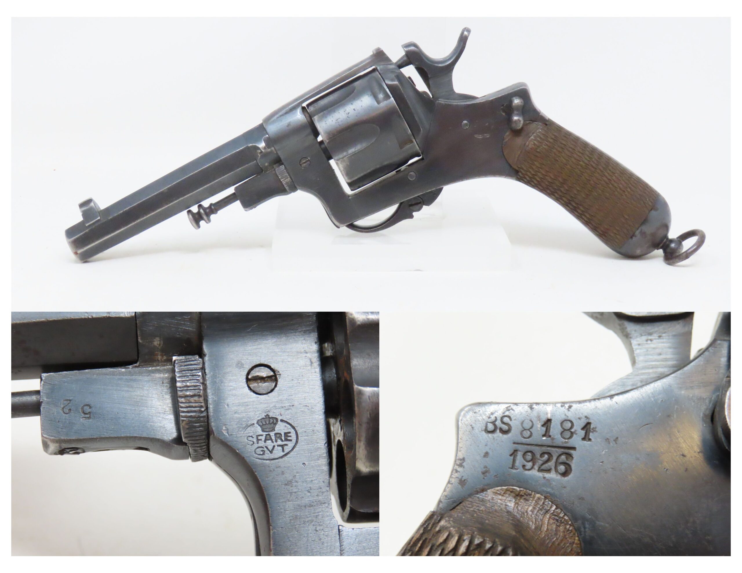 Italian SFARE GVT Bodeo Model 1889 Officer’s Model Revolver 9.12 C ...