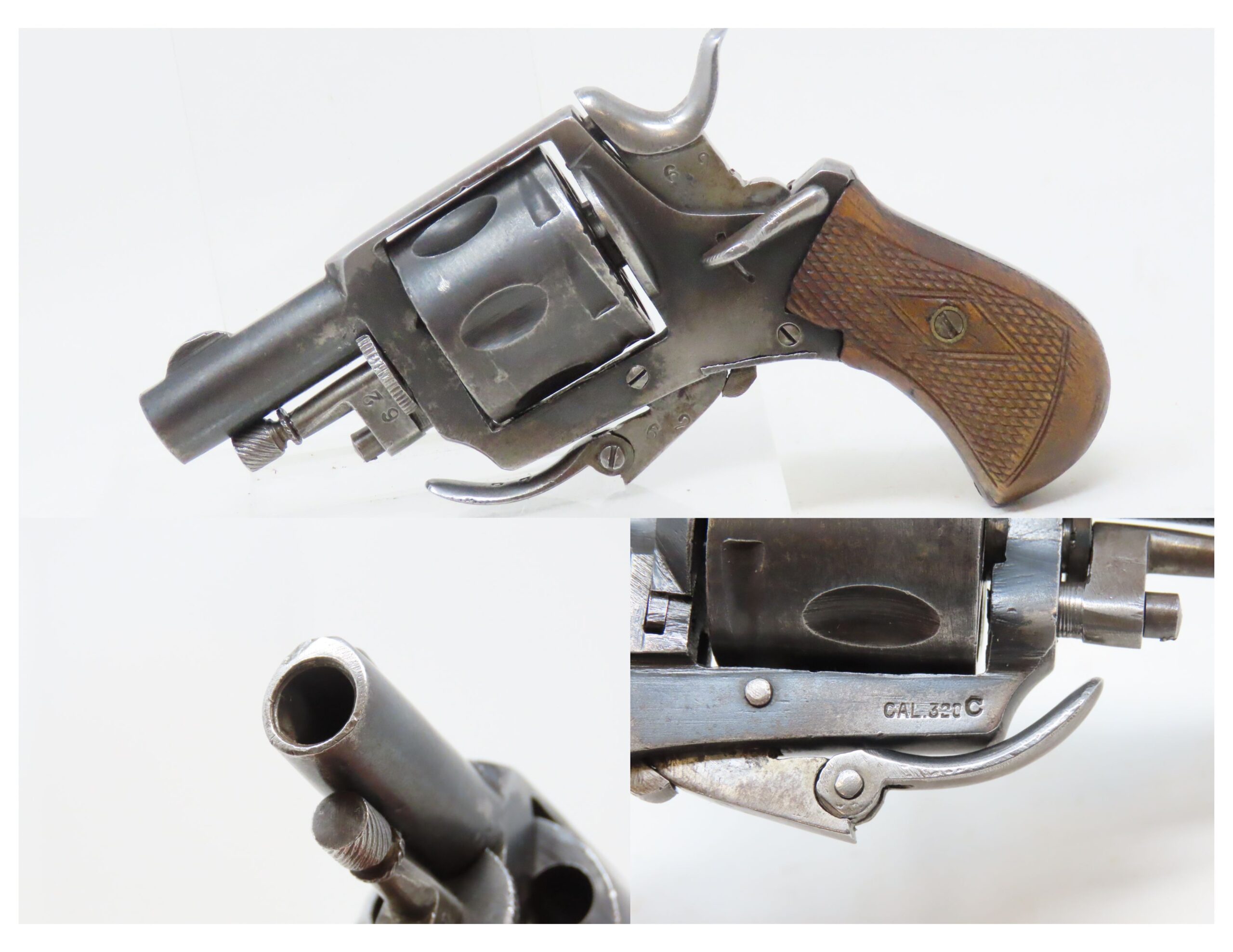 Belgian Folding Trigger Double Action Revolver 9.20 C&RAntique001 ...