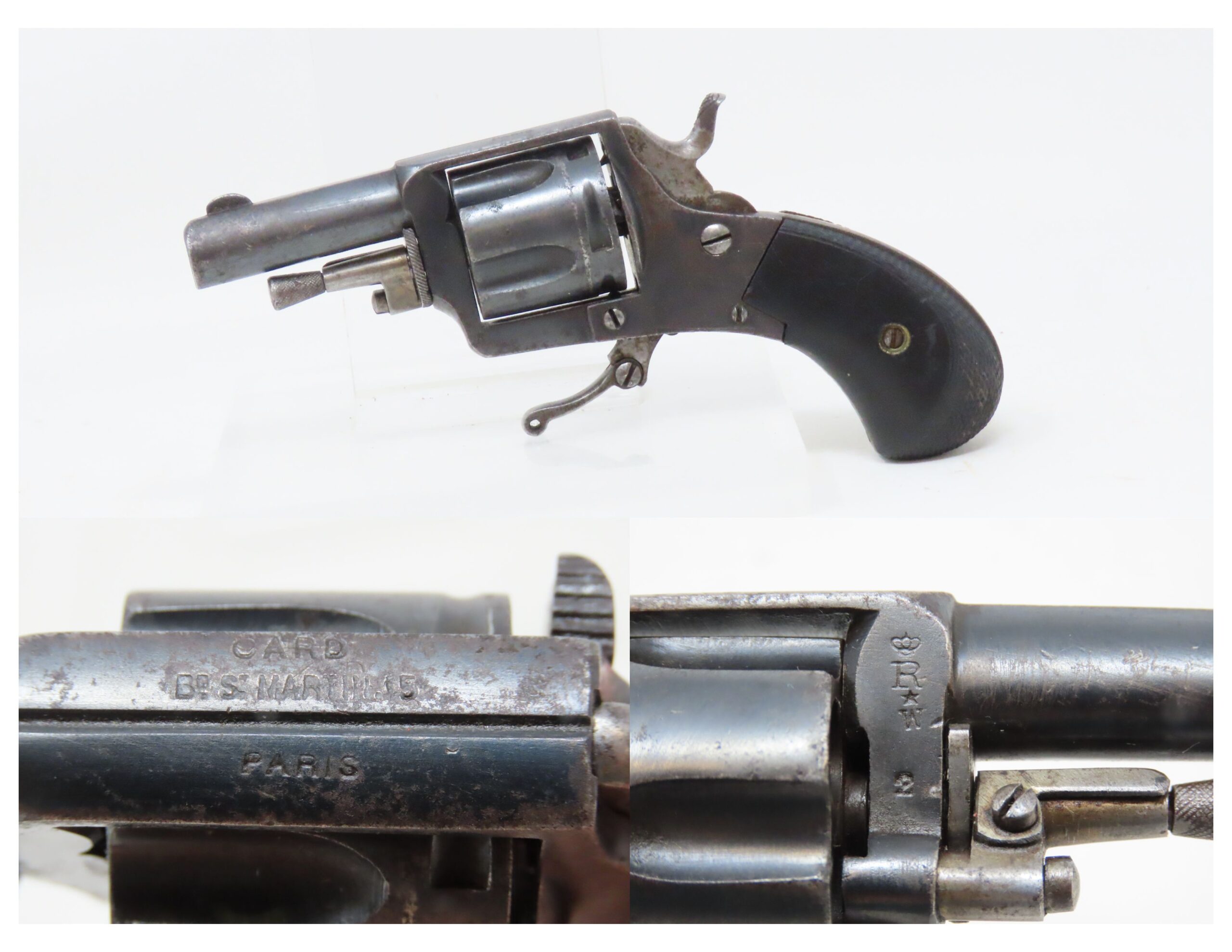 Belgian Folding Trigger Double Action Revolver 9.20 C&RAntique001 ...