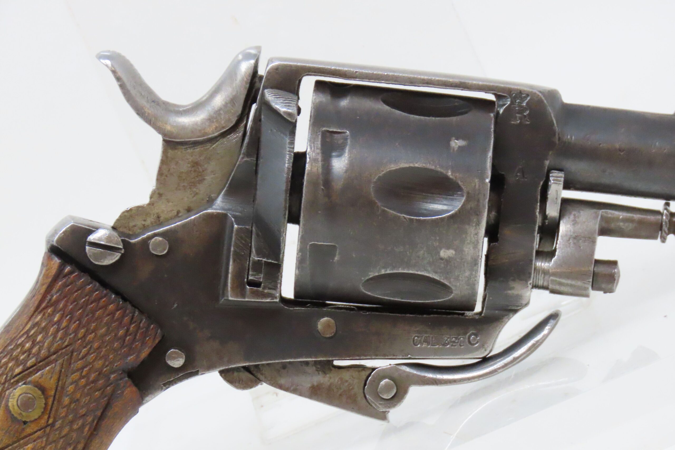 Belgian Folding Trigger Double Action Revolver 9.20 C&RAntique020 ...