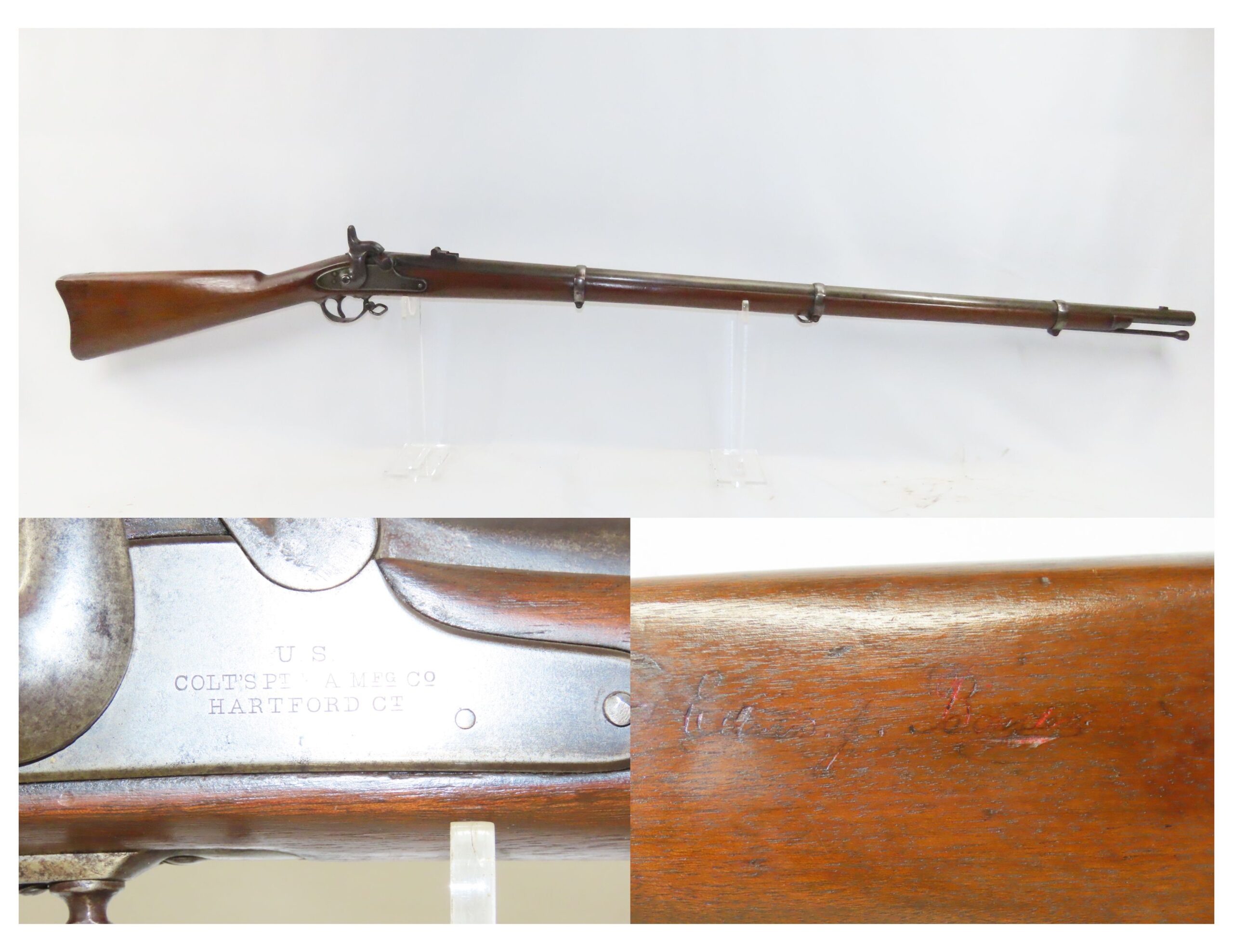 Colt Model 1861 Rifle Musket Maine 14th Infantry Civil War Edwin J ...