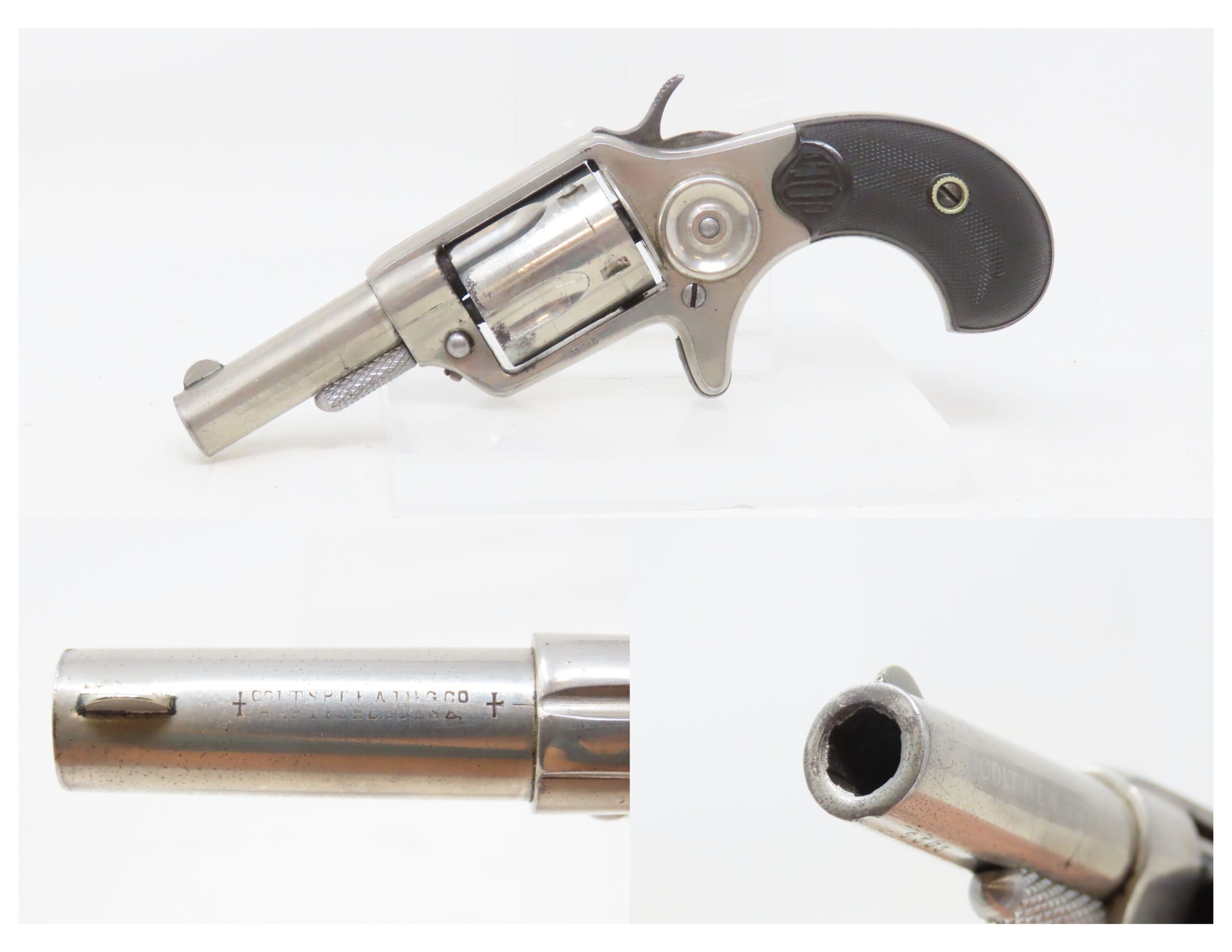 Etched Panel Colt New Line .32 Revolver 9.20 C&RAntique001 | Ancestry Guns