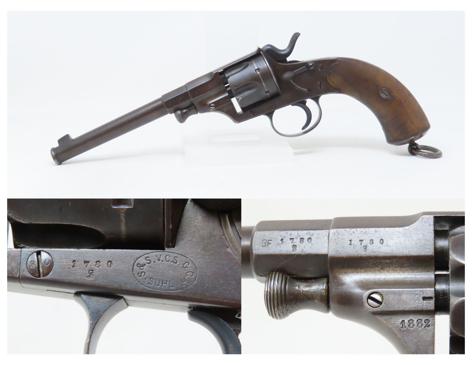 S&S C.C.H. Model 1879 Reichsrevolver Single Action Revolver 5.4 C&RAntique001 | Ancestry Guns