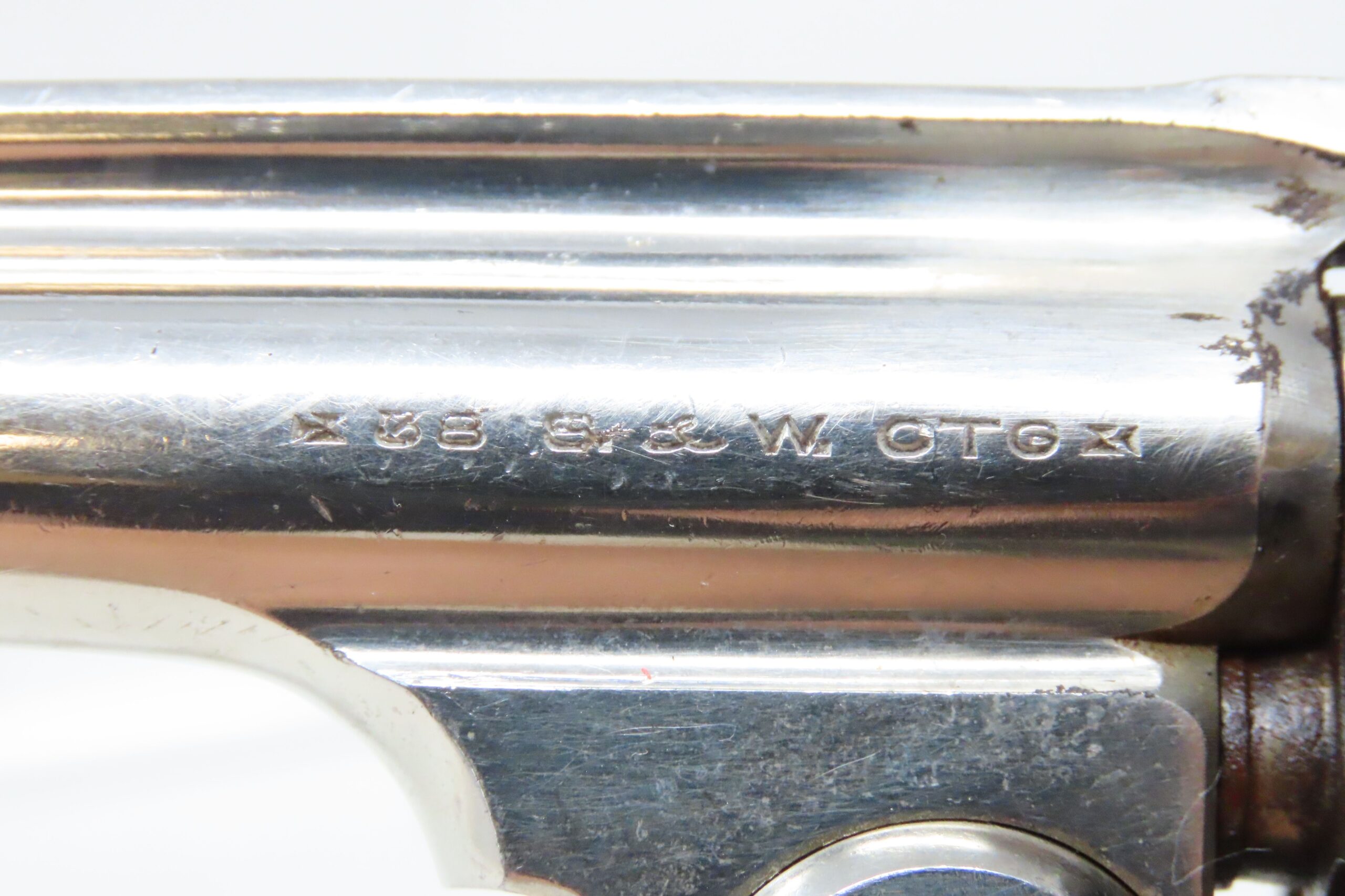 Smith & Wesson .38 Safety Hammerless 4th Model Revolver with Pearl ...