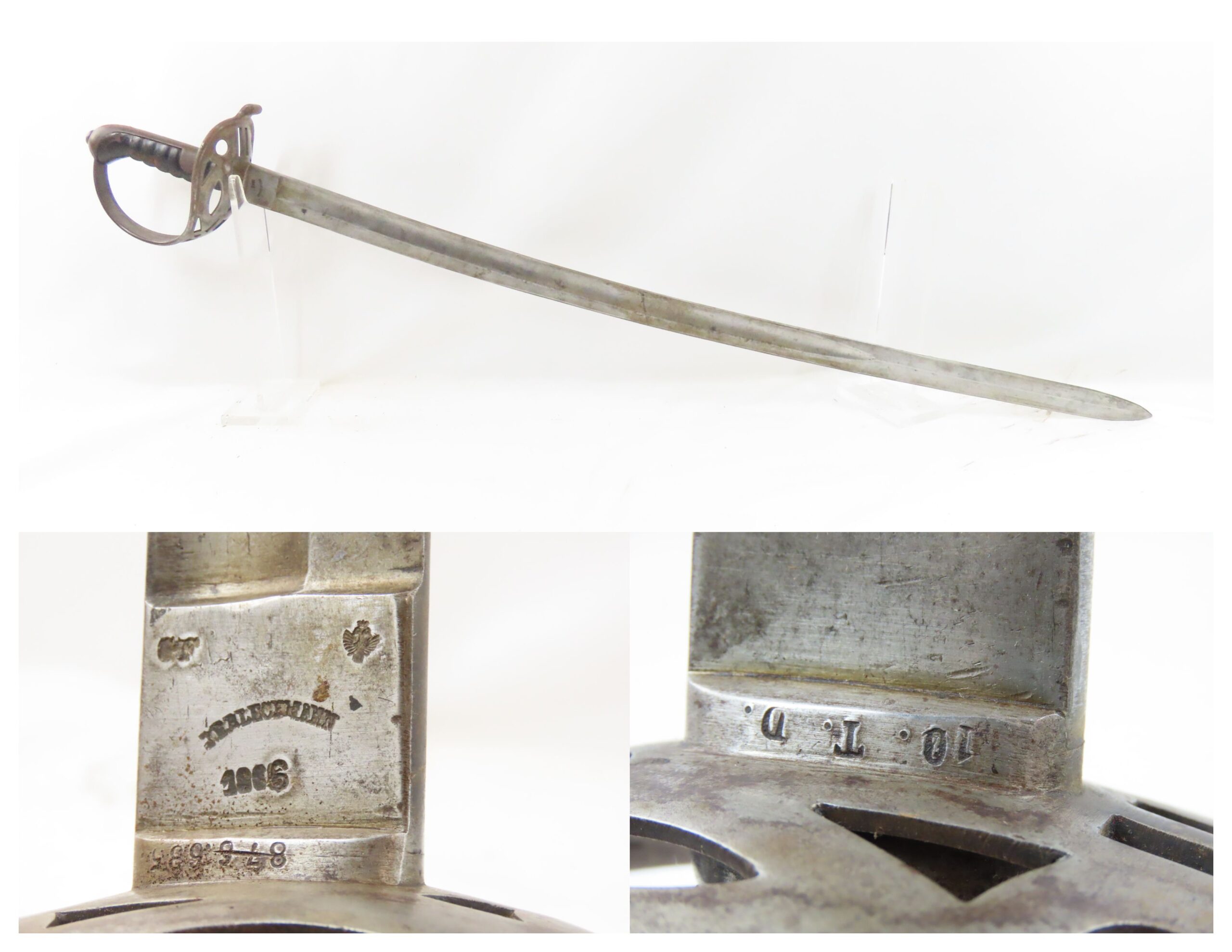 Austrian Cavalry Sabre Saber Sword Double Headed Eagle 1866 (1 ...