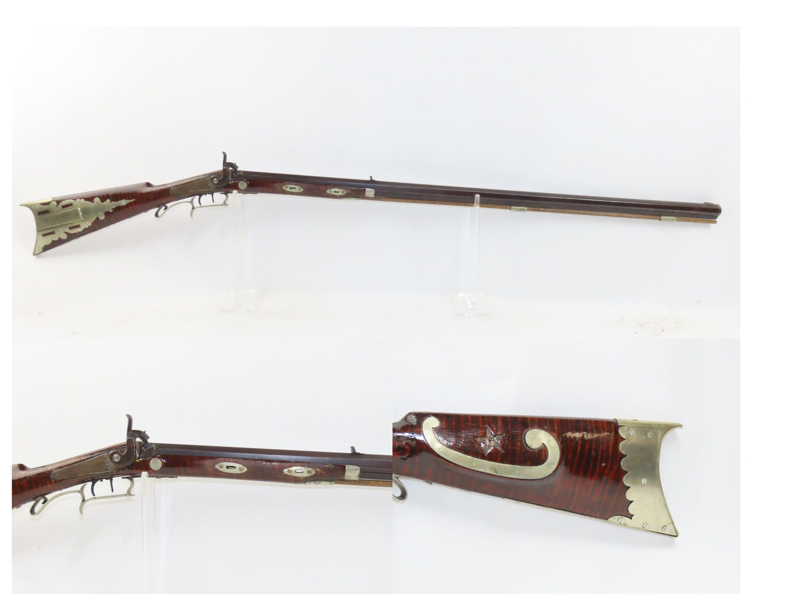 Back Action Lock Percussion Half Stock American Long Rifle 1.9 C ...