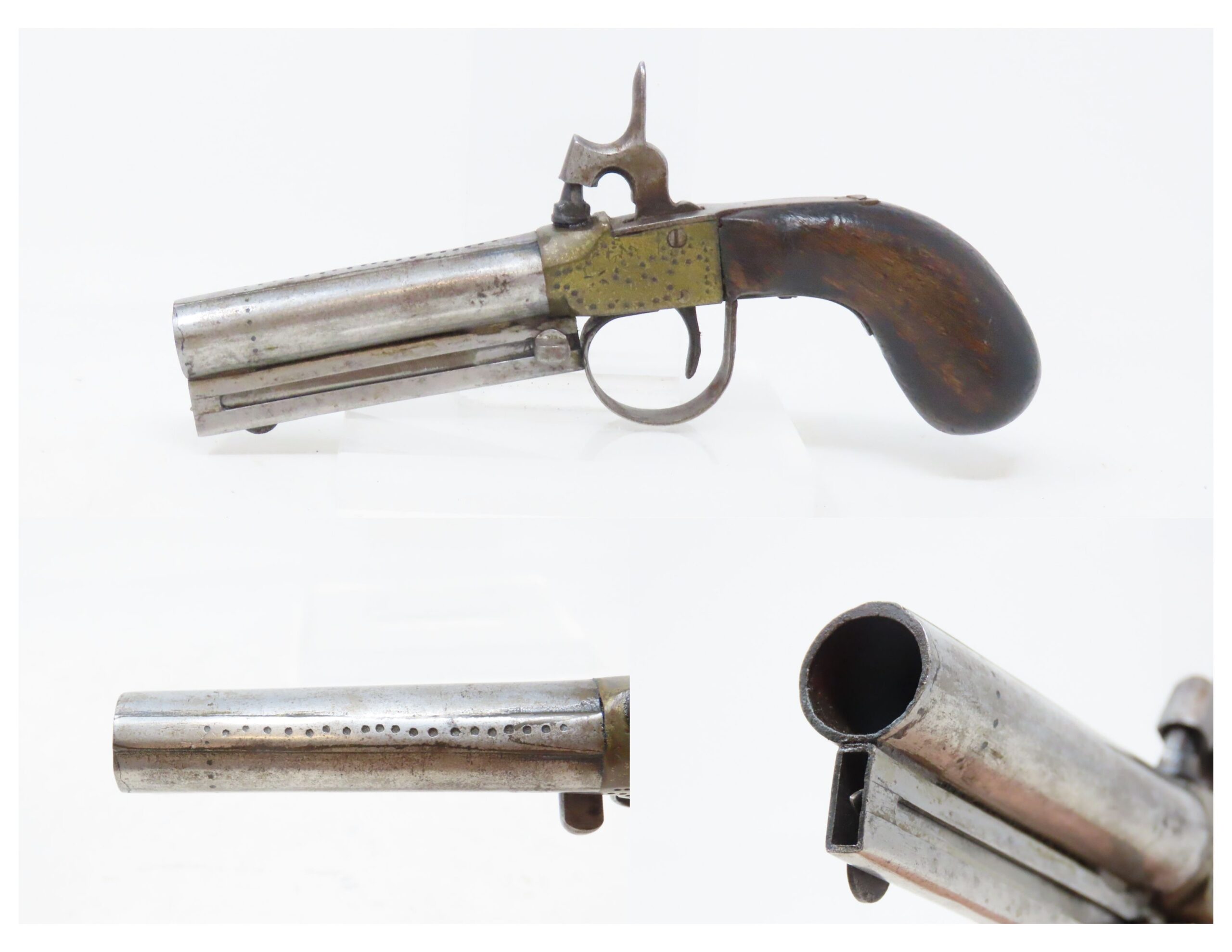 Boxlock Percussion Pistol with Sliding Bayonet 9.28 C&RAntique001 ...