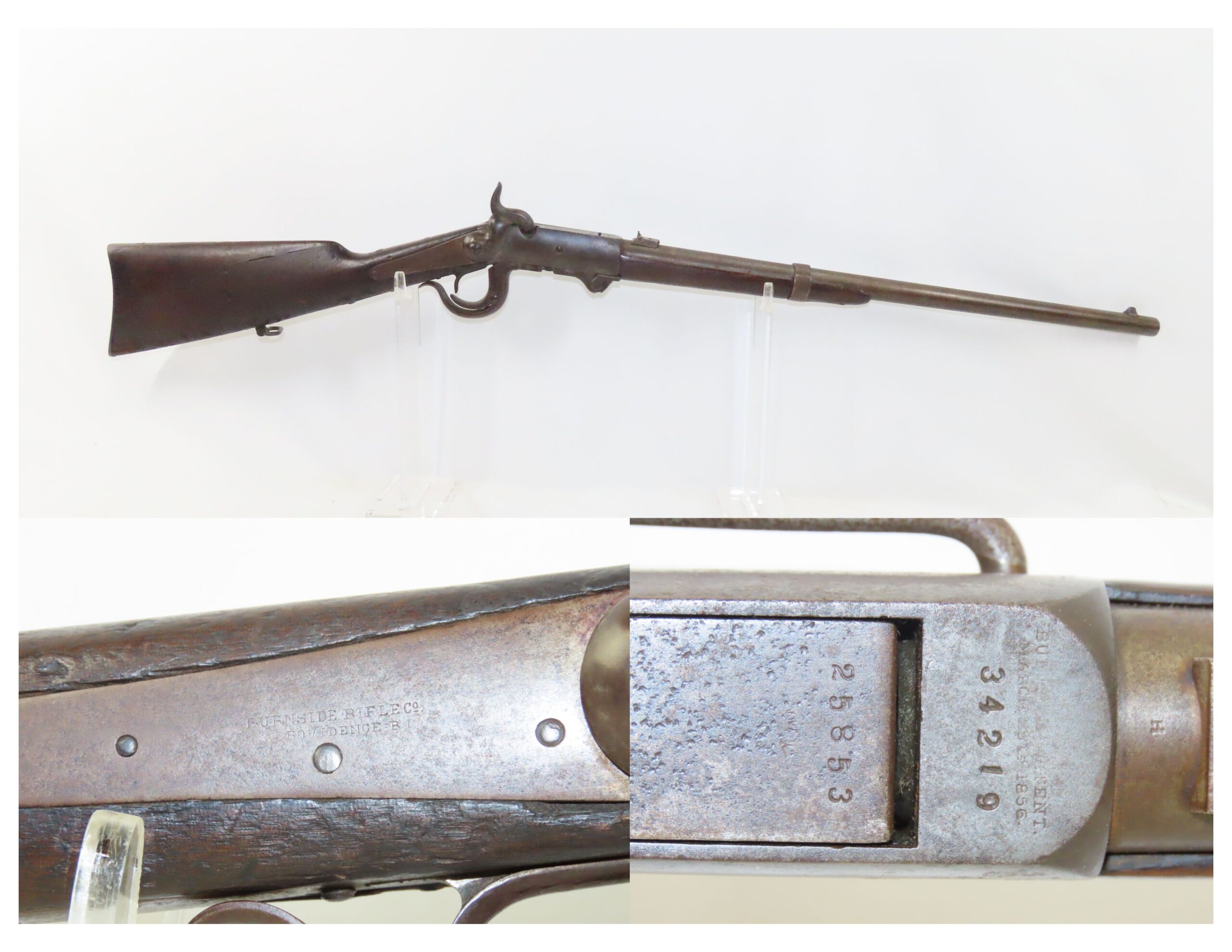 AMERICAN CIVIL WAR Antique U.S. BURNSIDE Model 1864 CAVALRY CARBINE ...