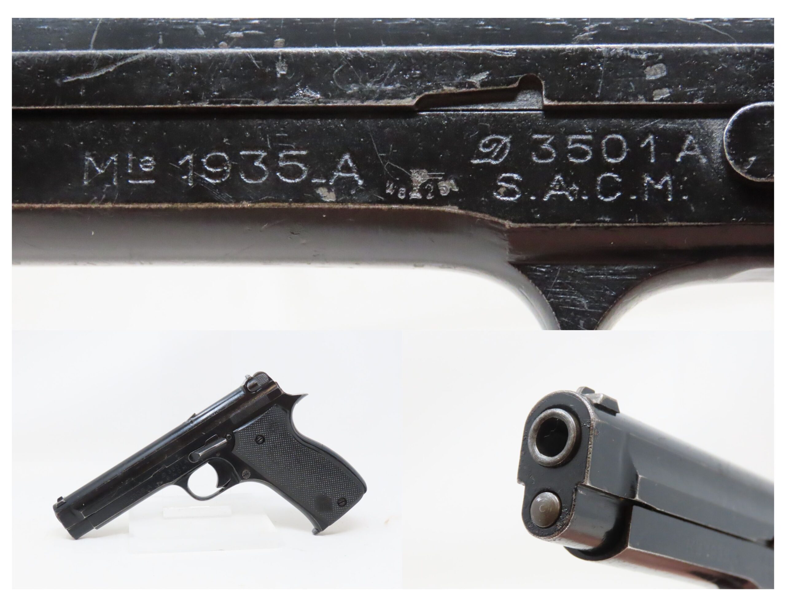 French SACM Model 1935A Pistol 8.29 C&RAntique001 | Ancestry Guns