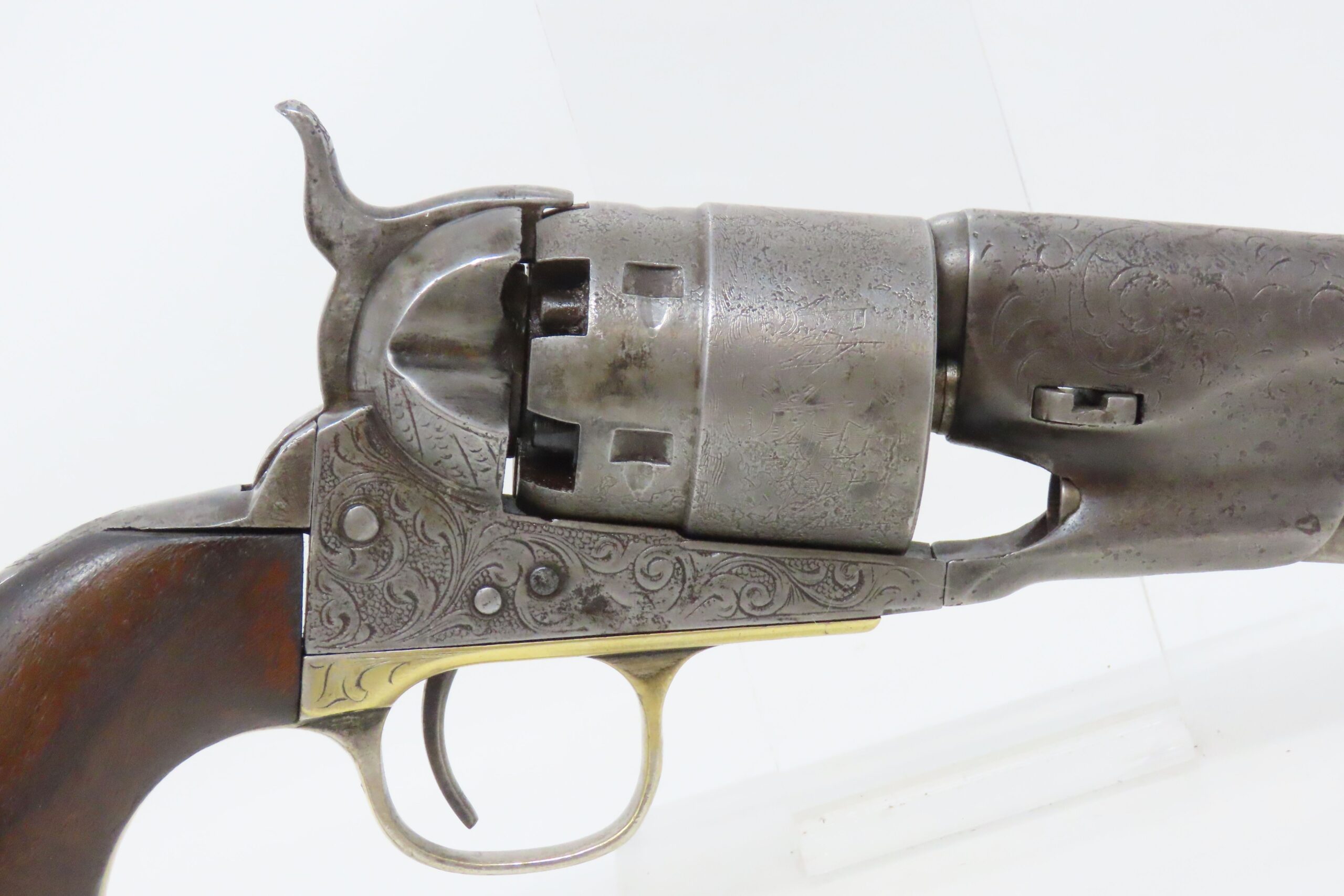 Engraved Colt Model 1860 Army Percussion Revolver 9.6 C&RAntique018 ...