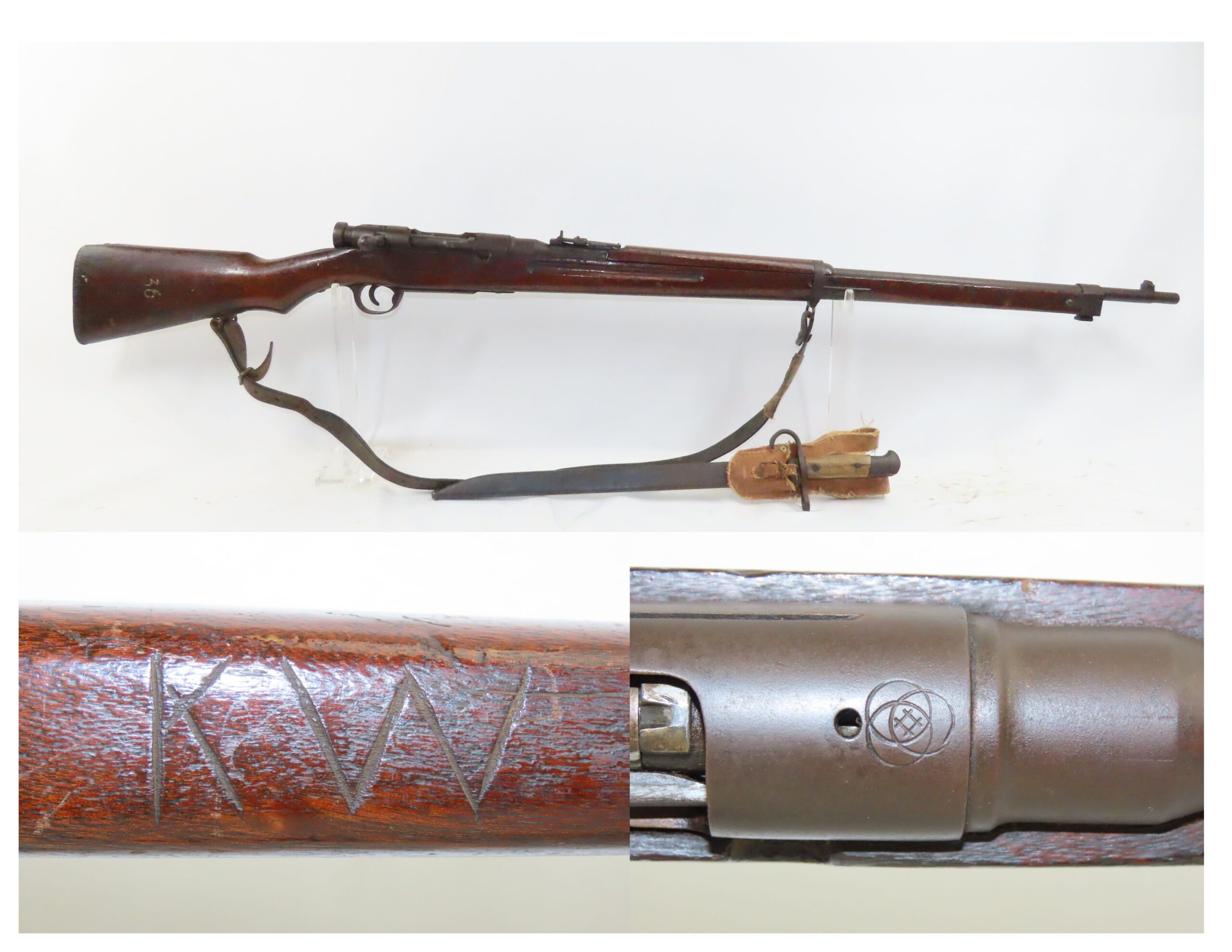 Japanese Type 38 Smooth Bore Training Rifle with bayonet 1.16 C ...