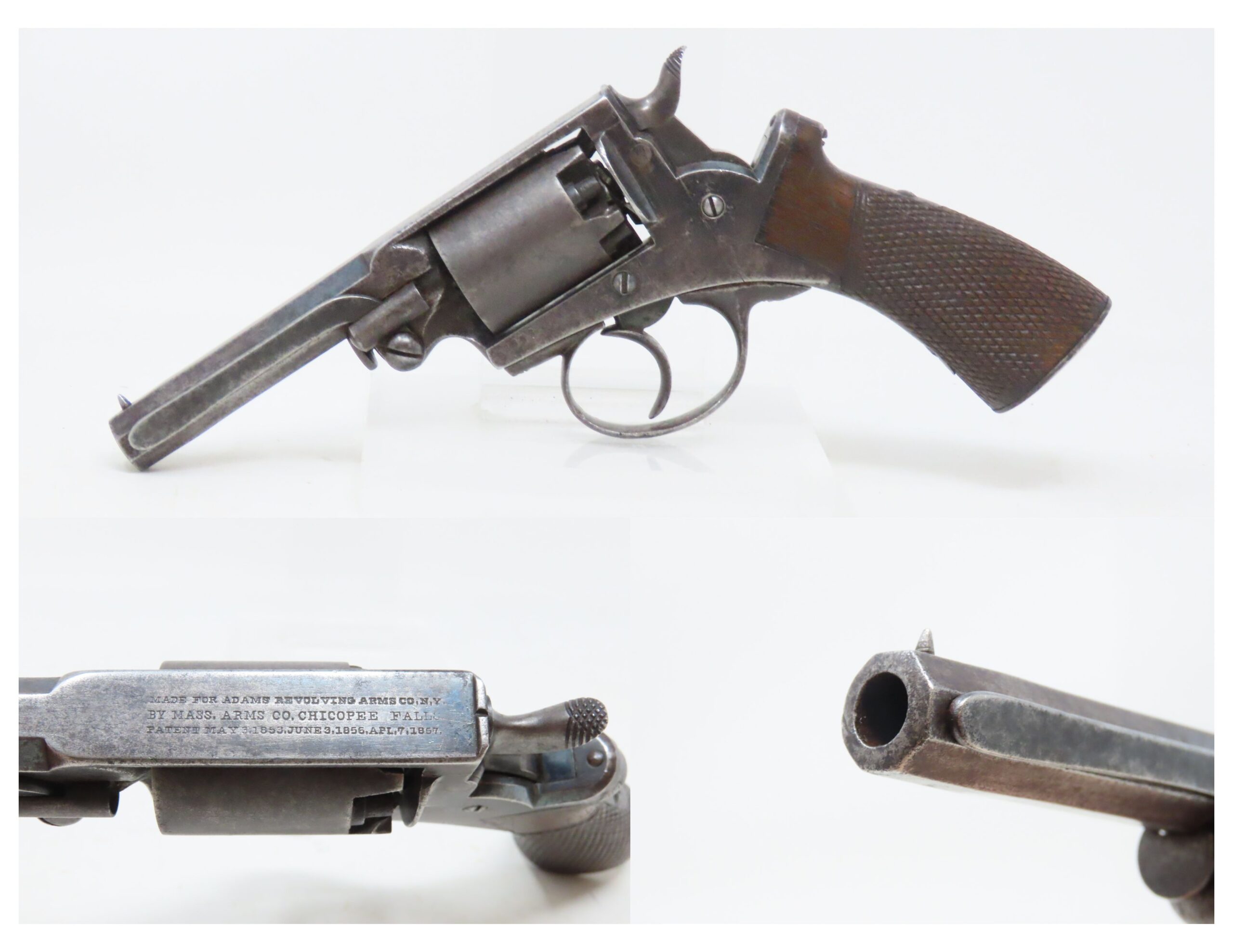 c1861 MASS. ARMS ADAMS PATENT Pocket Revolver .31 Percussion RARE 1 of ...
