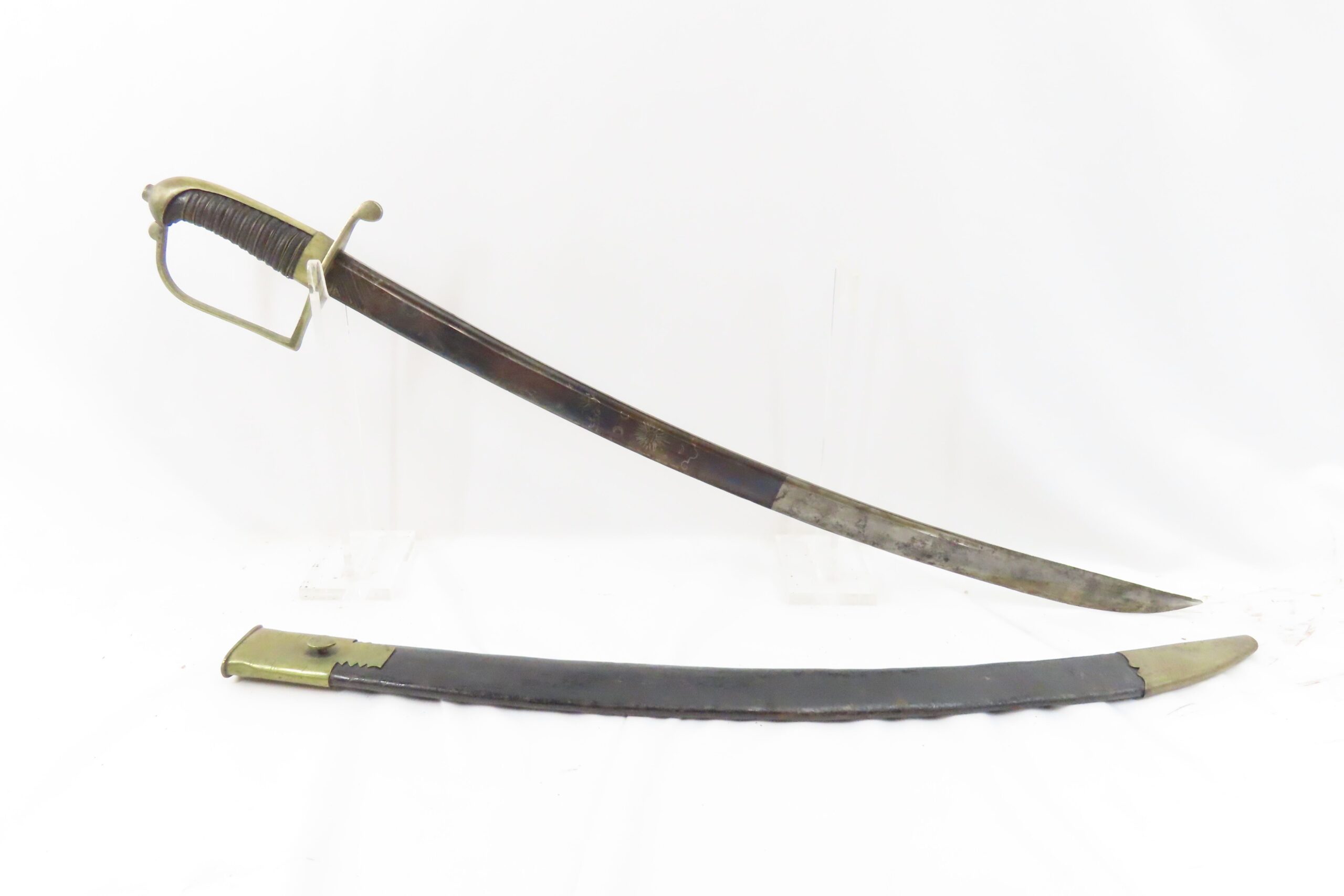 Early American Patriotic Hanger Sword Officer’s Saber Etched (2 ...