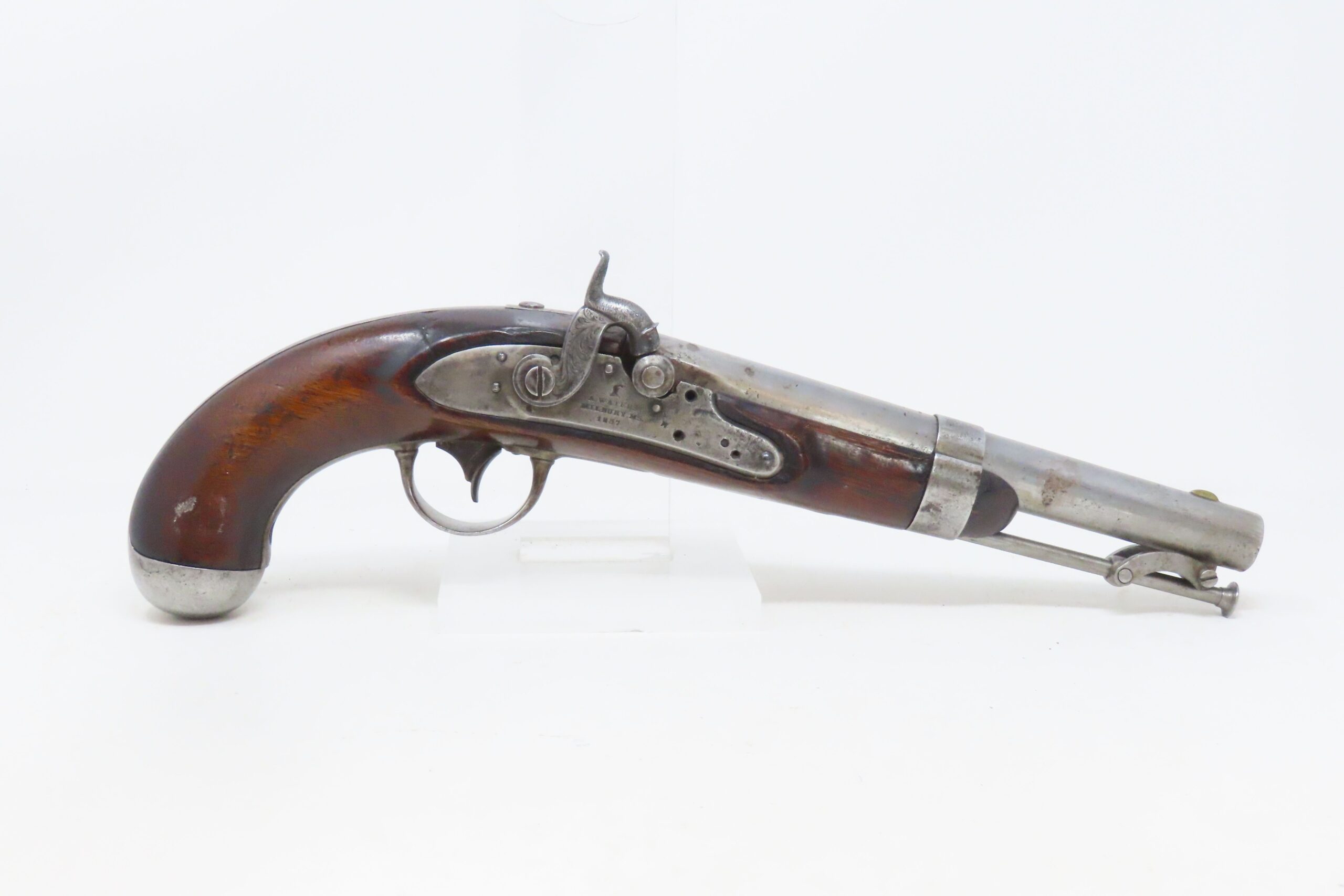 A. Waters Model 1836 Percussion Conversion Pistol 3.14 C&RAntique002 ...