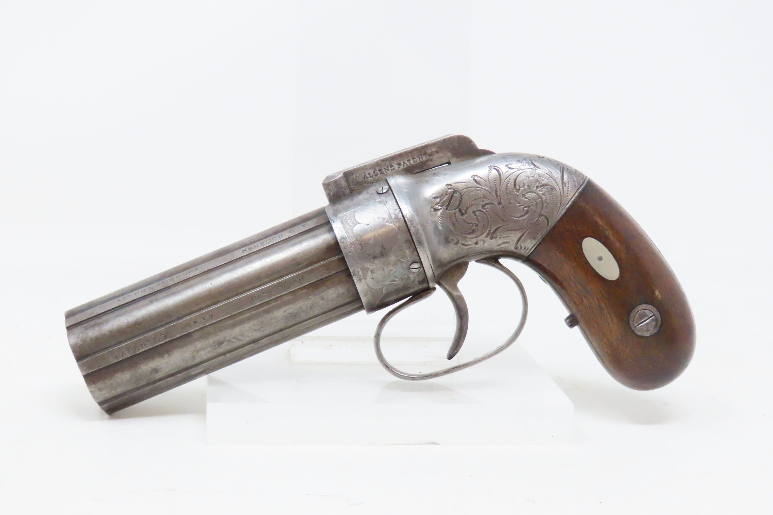 Allen & Thurber Norwich Pepperbox 2.28 C&RAntique002 | Ancestry Guns