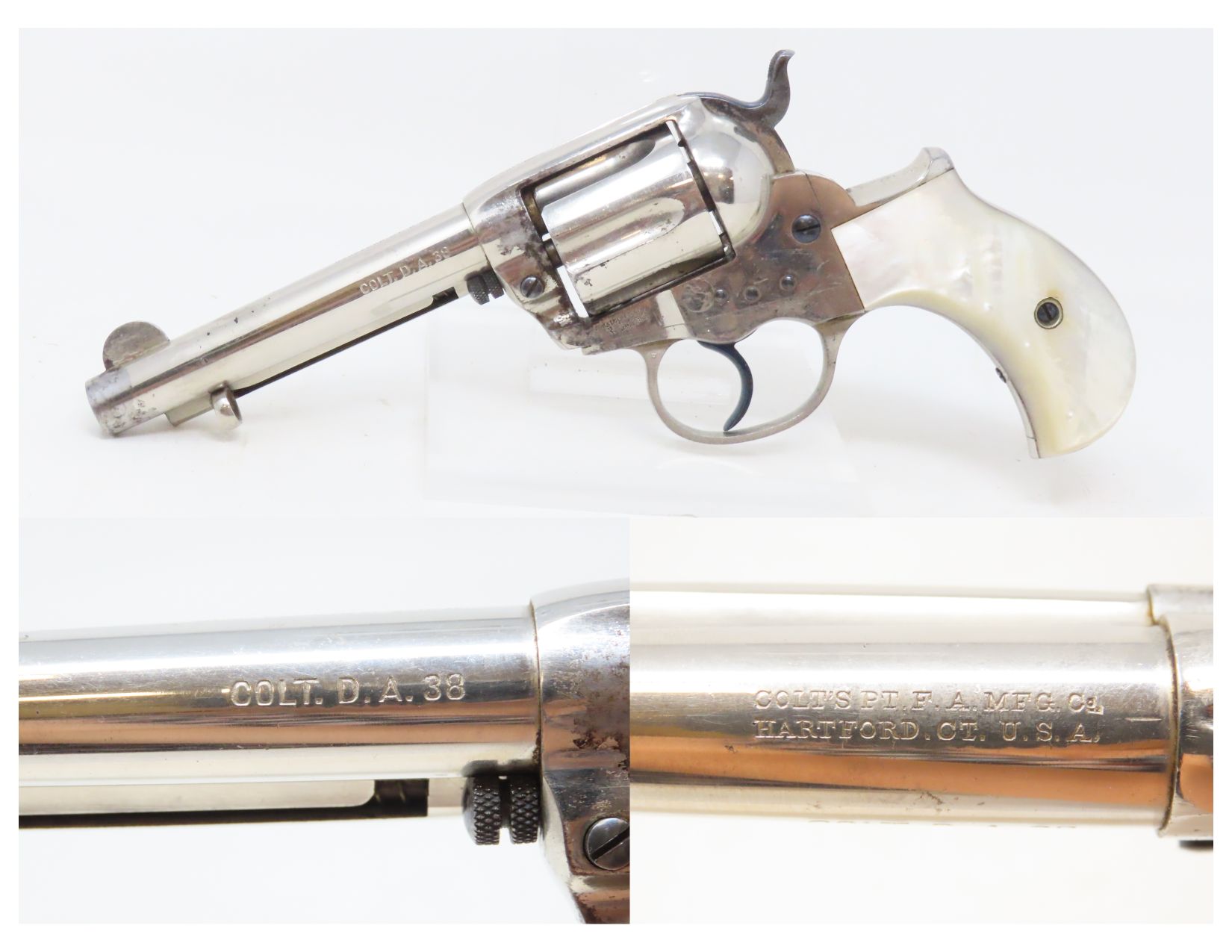 Colt 1877 Lightning Revolver with Pearl Grips 8.23 C&RAntique001 ...