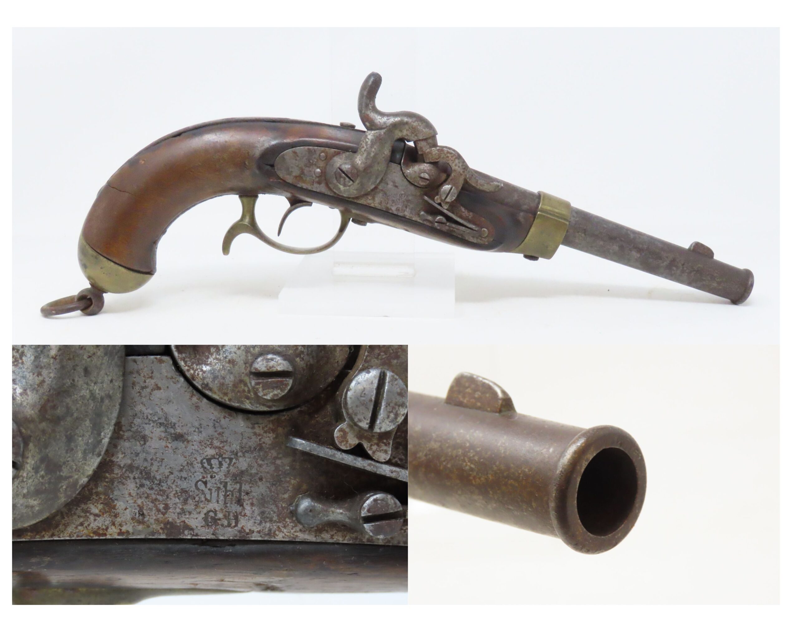 Prussian Model 1850 Percussion Cavalry Pistol 4.15 C&R Antique001 ...
