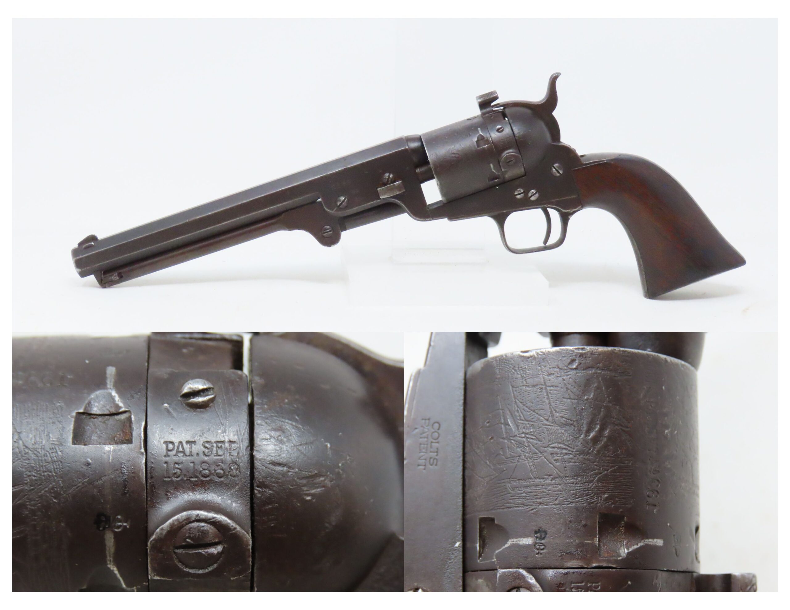 T.G. Police Marked Colt Model 1851 Navy Thuer Style Conversion with ...