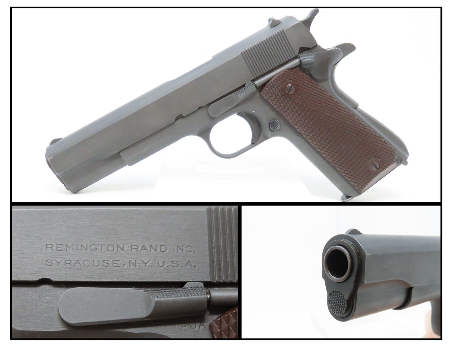 c1943 mfr. WWII US PROPERTY REMINGTON-RAND Model 1911A1 .45 ACP Pistol C&R WORLD WAR II Model ...