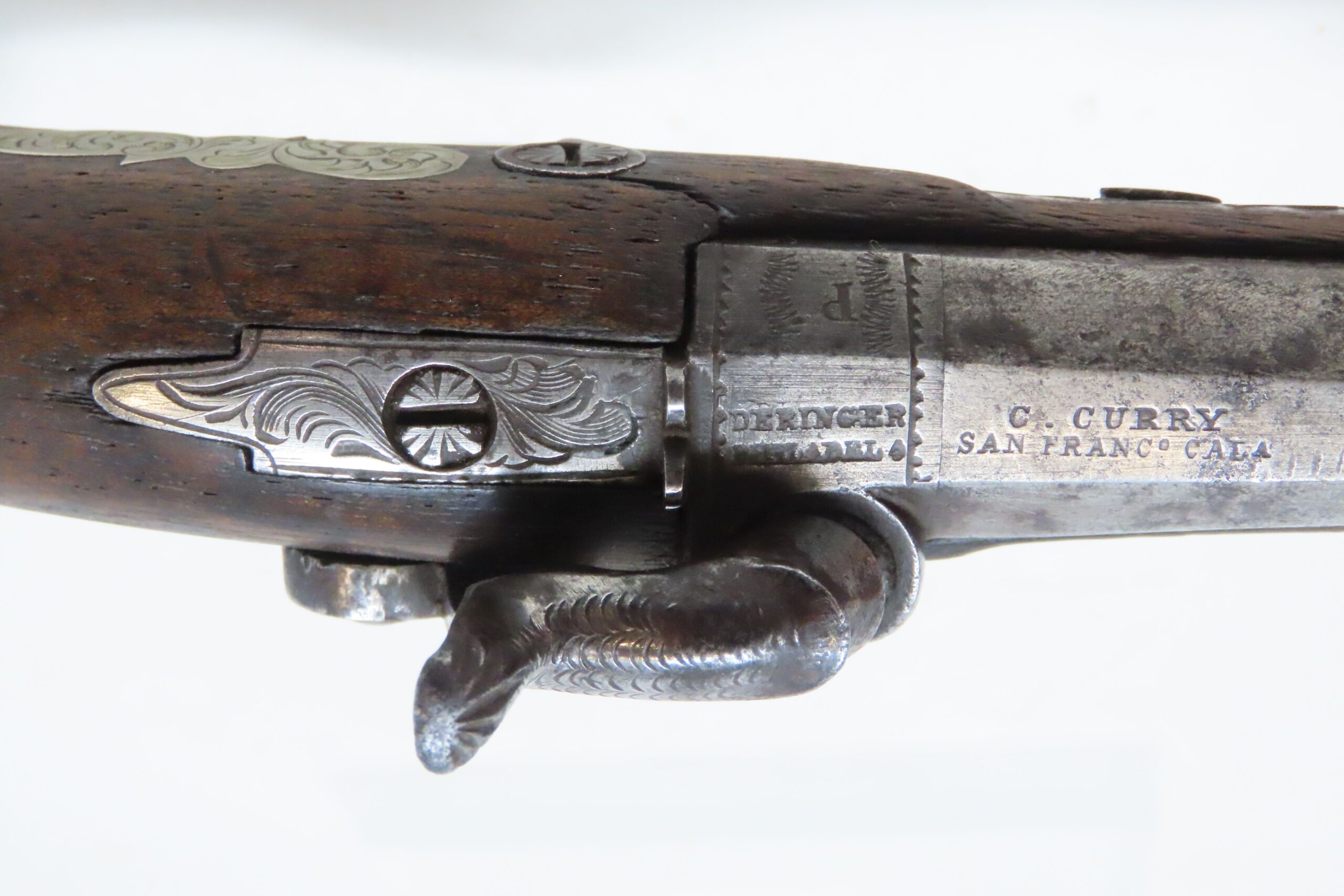 C. CURRY Agent Marked Antique HENRY DERINGER Percussion .45 POCKET ...
