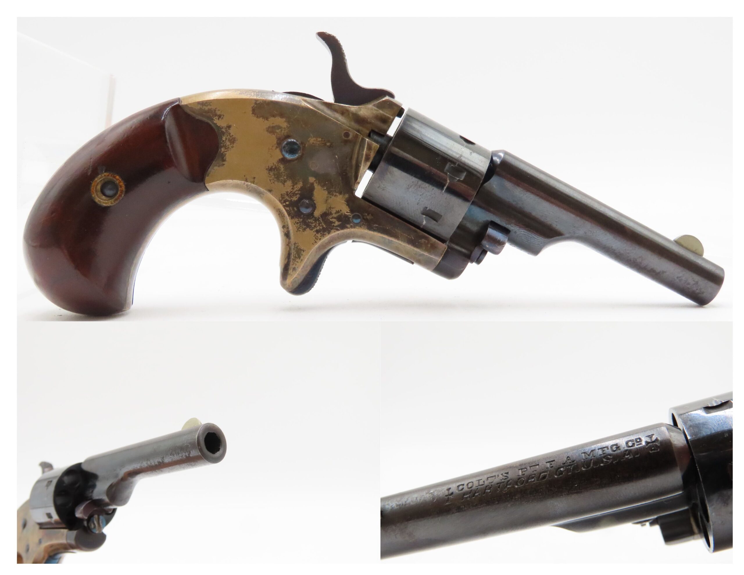FINE 1876 mfr. Antique COLT OPEN TOP POCKET Revolver .22 Short Black ...