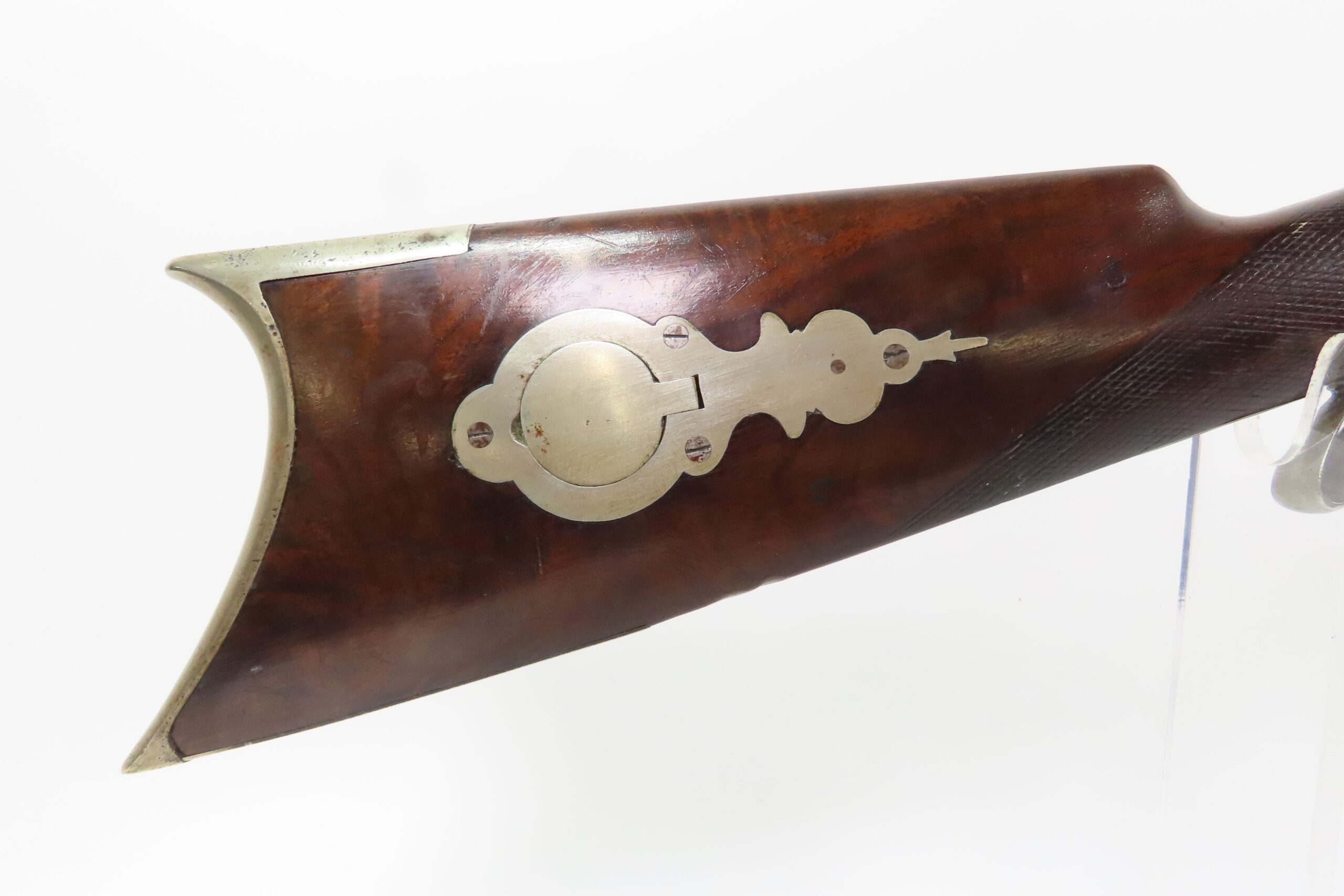 c1860 J. HARDING of LOWELL, MASSACHUSETTS Half Stock LONG RIFLE .44 ...