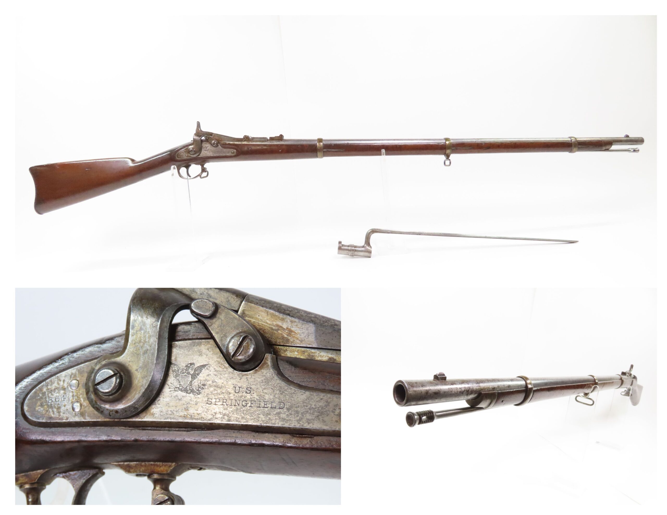 Antique U.S. SPRINGFIELD M1866 ALLIN Conversion TRAPDOOR Rifle with ...