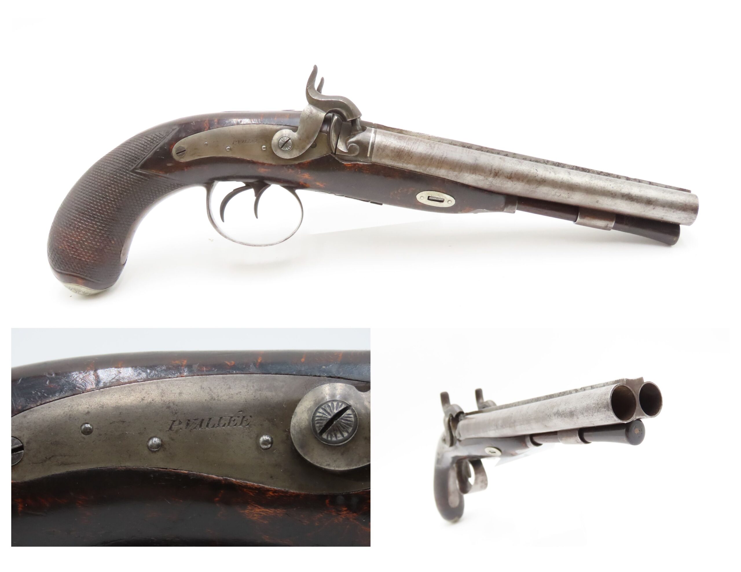 c1830s PHILADELPHIA, PENNSYLVANIA Antique HOWDAH Type Pistol PROSPER ...