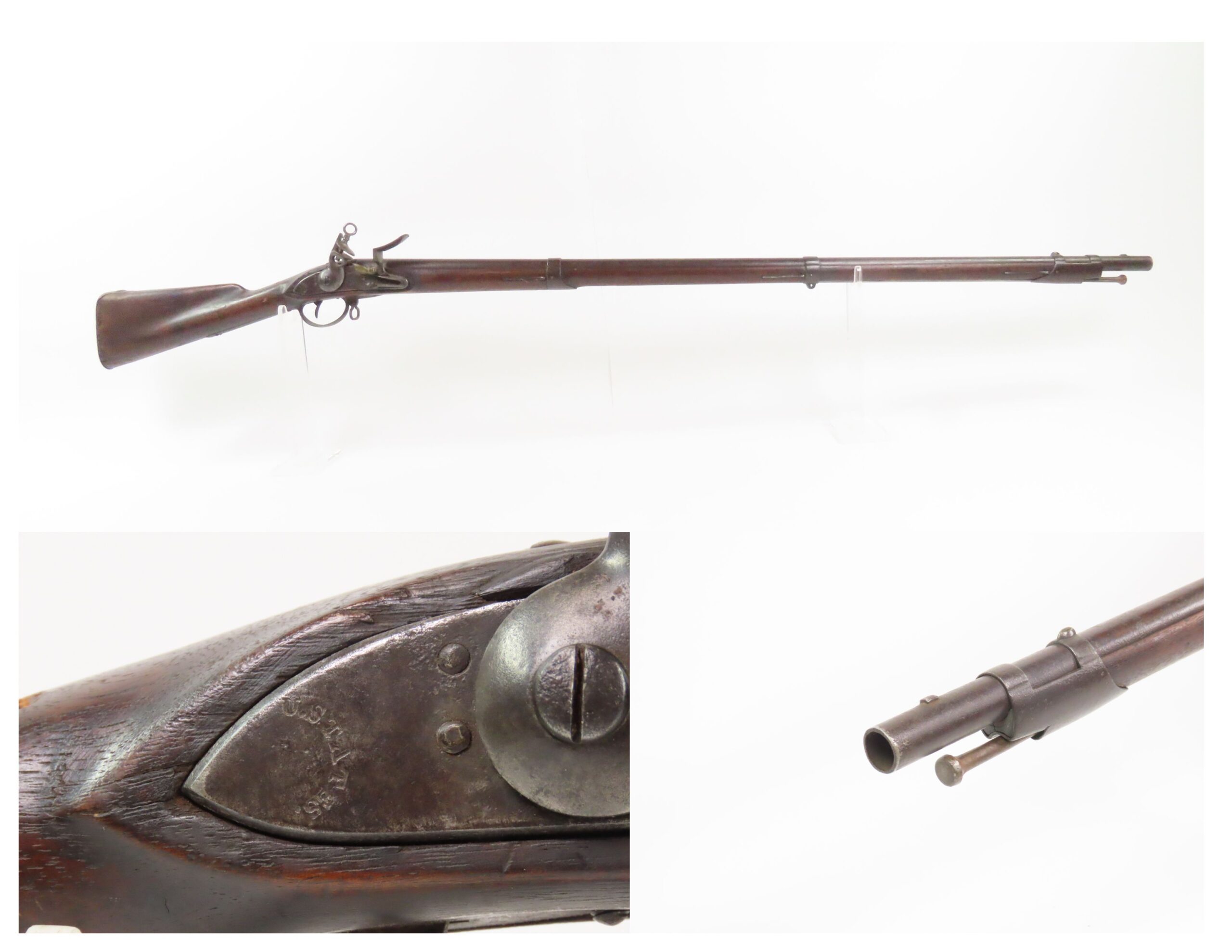 WAR OF 1812 Antique U.S. Contract WHITNEY ARMS CO. M1798 FLINTLOCK ...