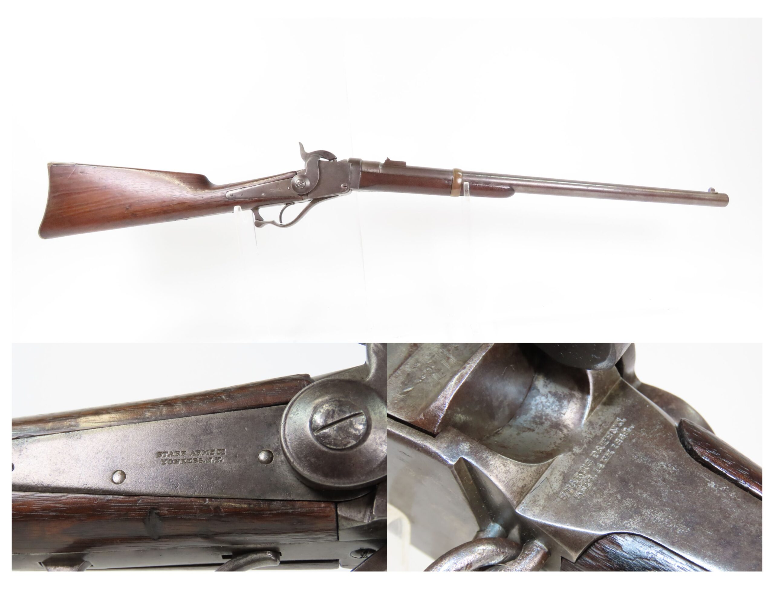 1st ARKANSAS Antique CIVIL WAR STARR ARMS Co Percussion SADDLE RING ...