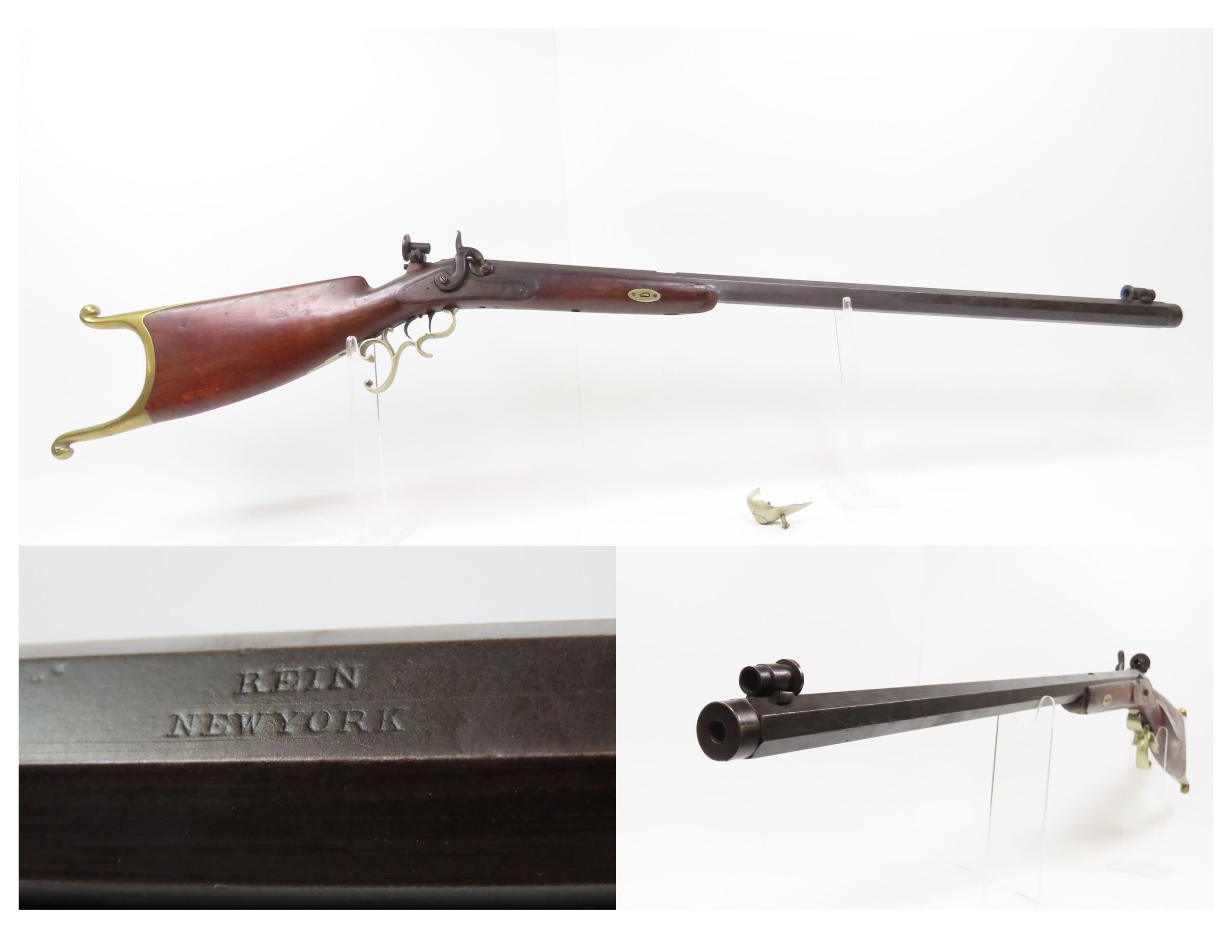 Mid-1800s Antique JOHN REIN Half Stock .40 Percussion TARGET/HUNTING ...