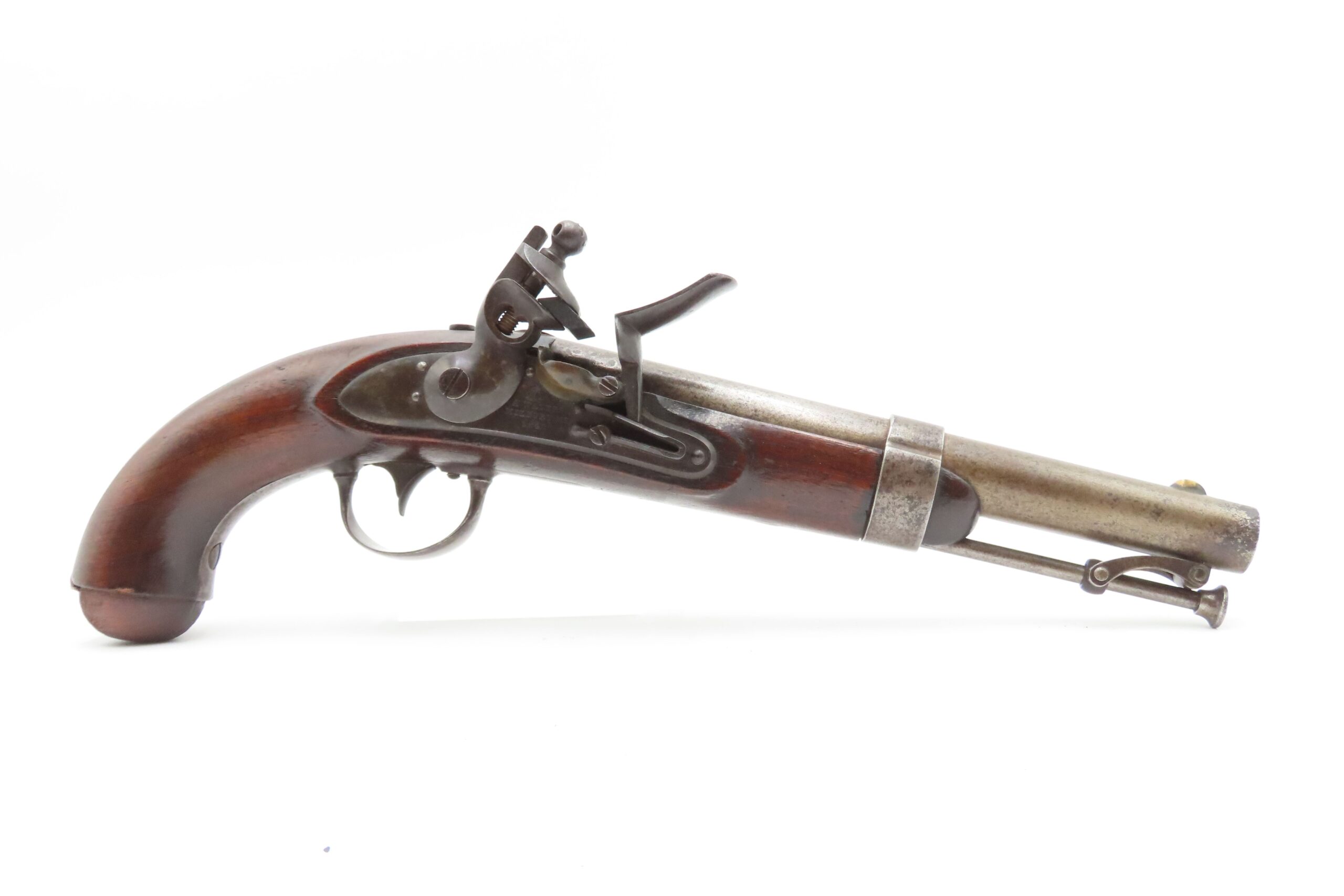 Antique ASA WATERS U.S. M1836 .54 Smoothbore FLINTLOCK Pistol w ...