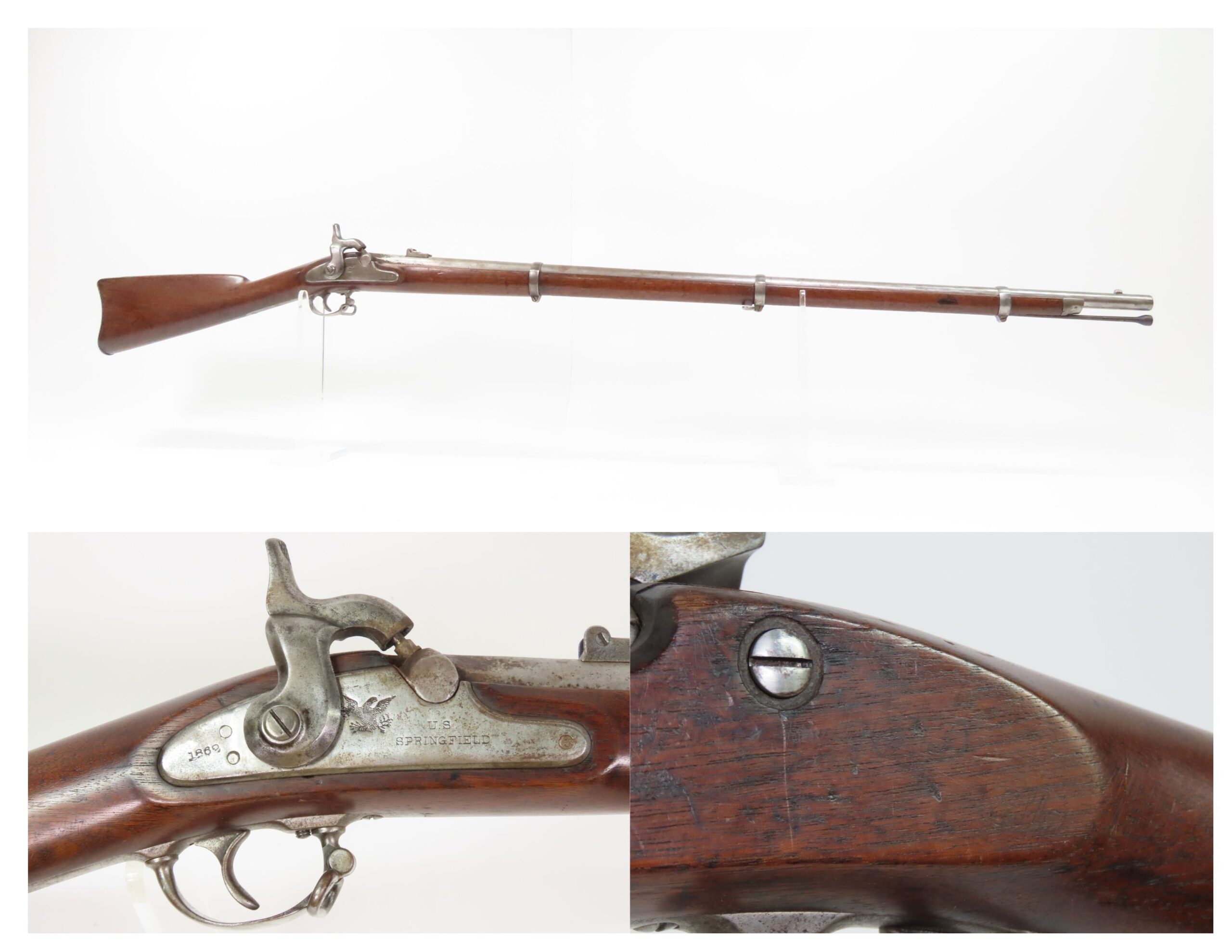 1862 Dated CIVIL WAR Antique UNION U.S. Springfield M1861 .58 Rifle ...