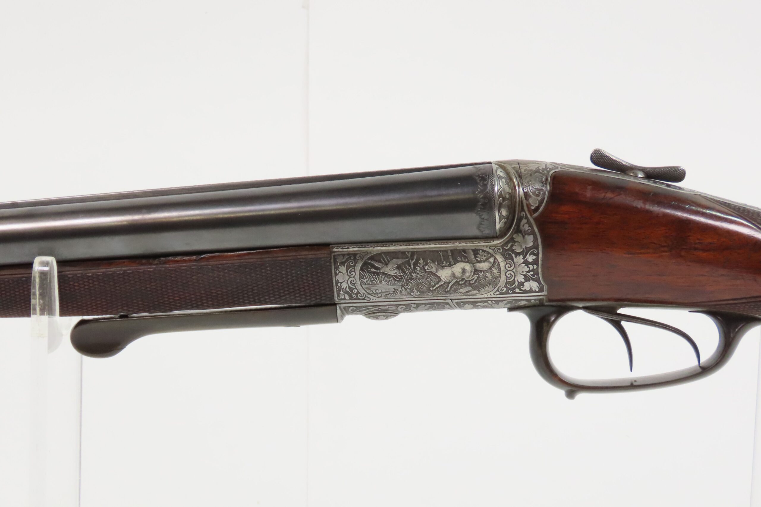 ENGRAVED German EDUARD KETTNER Double Barrel SxS HAMMERLESS Shotgun C&R ...