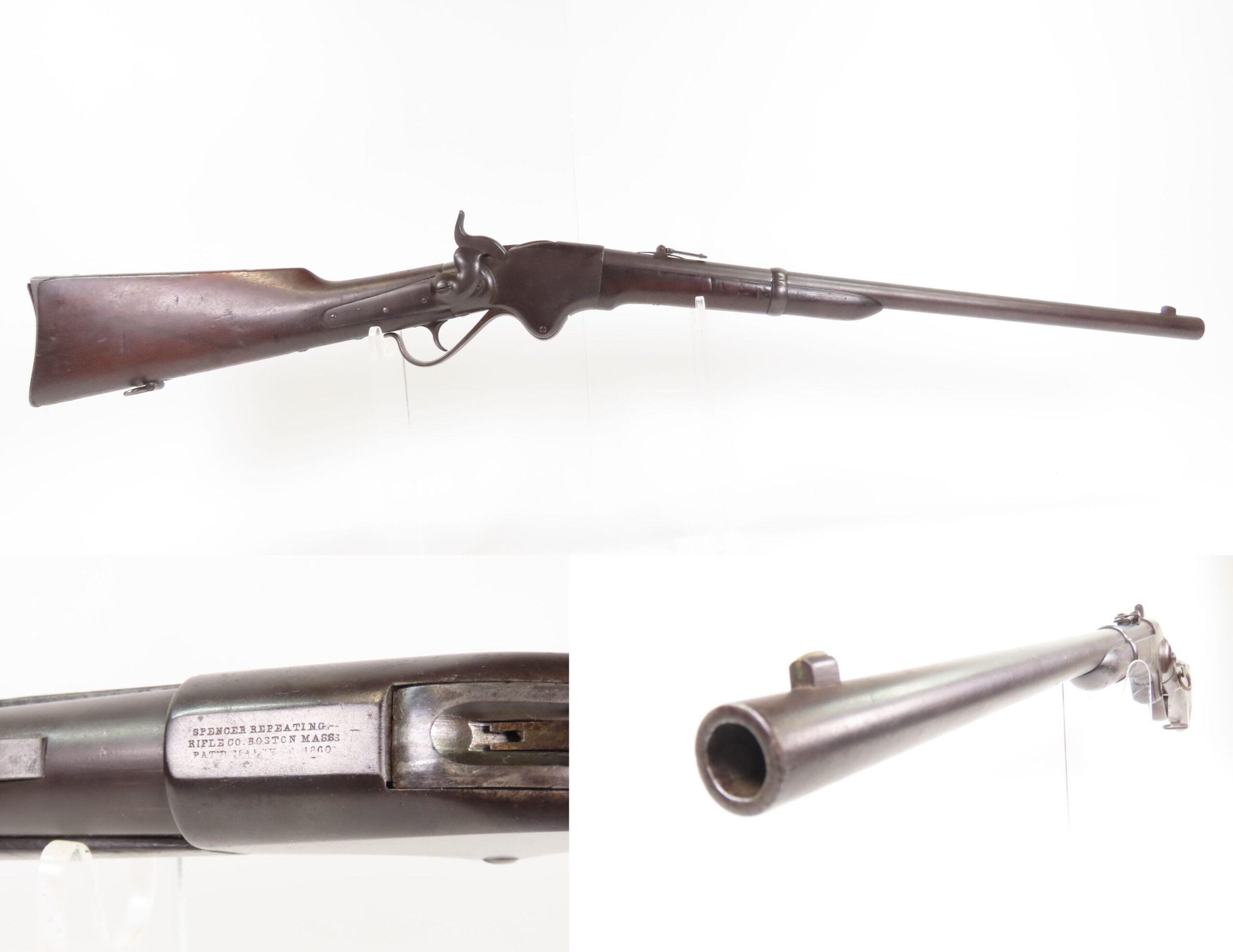 CIVIL WAR/FRONTIER Era Antique M1860 SPENCER Saddle Ring Carbine ...
