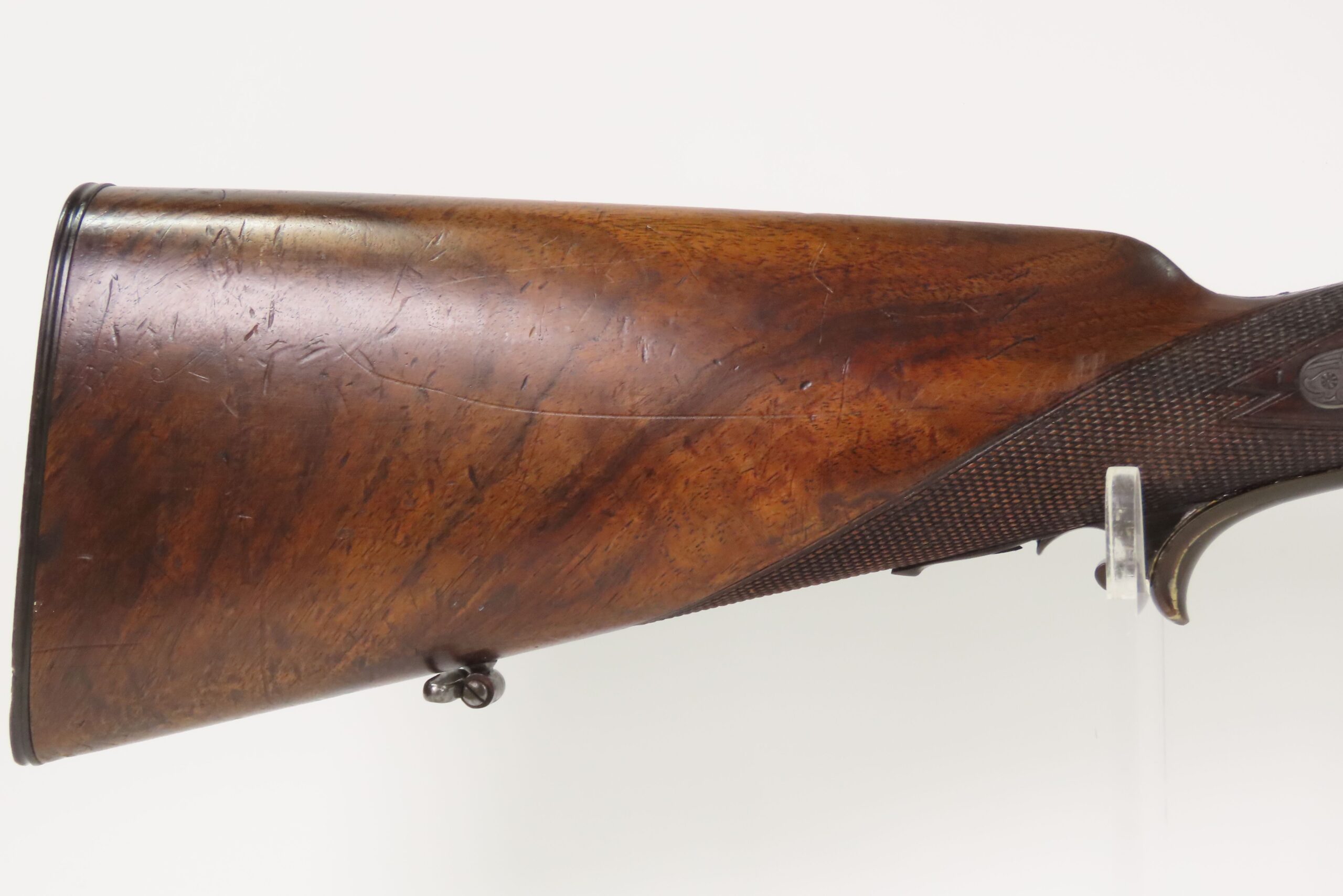 ENGRAVED & GOLD INLAID Antique German MORITZ Double Barrel SxS Shotgun ...